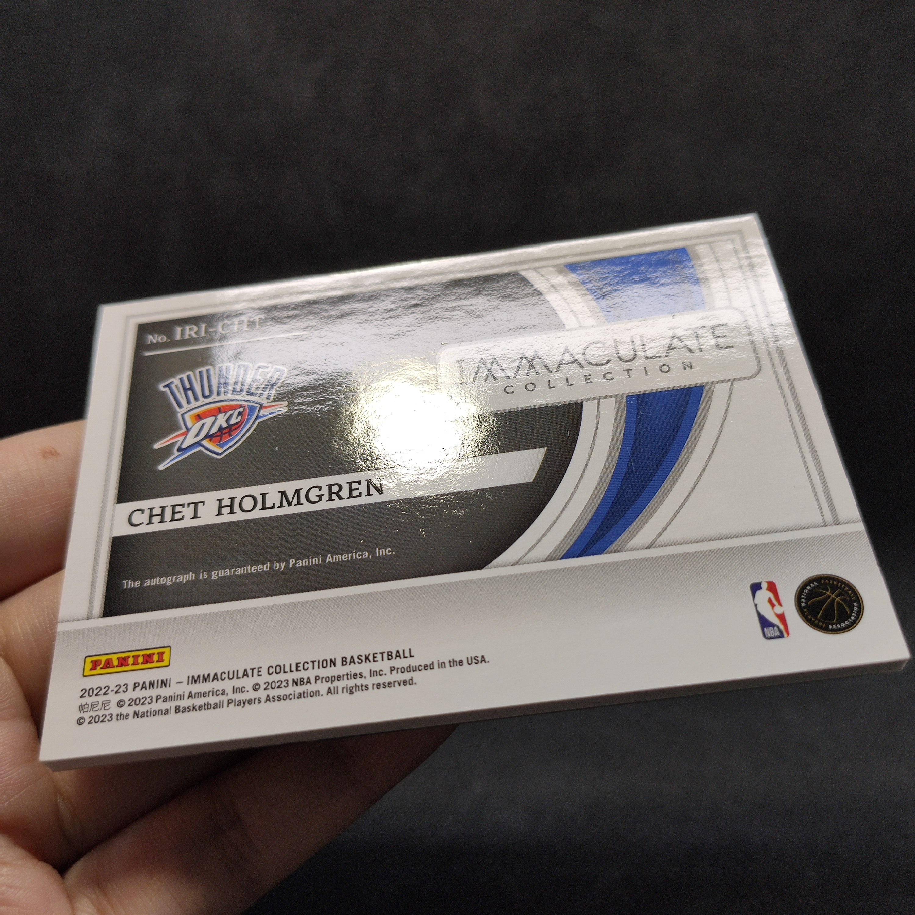 【大腿代卖】Chet Holmgren 切特霍姆格伦 2022-23 Immaculate 爱咪咪 RC新秀 /99编带编限量 签字 镜面卡签 ...