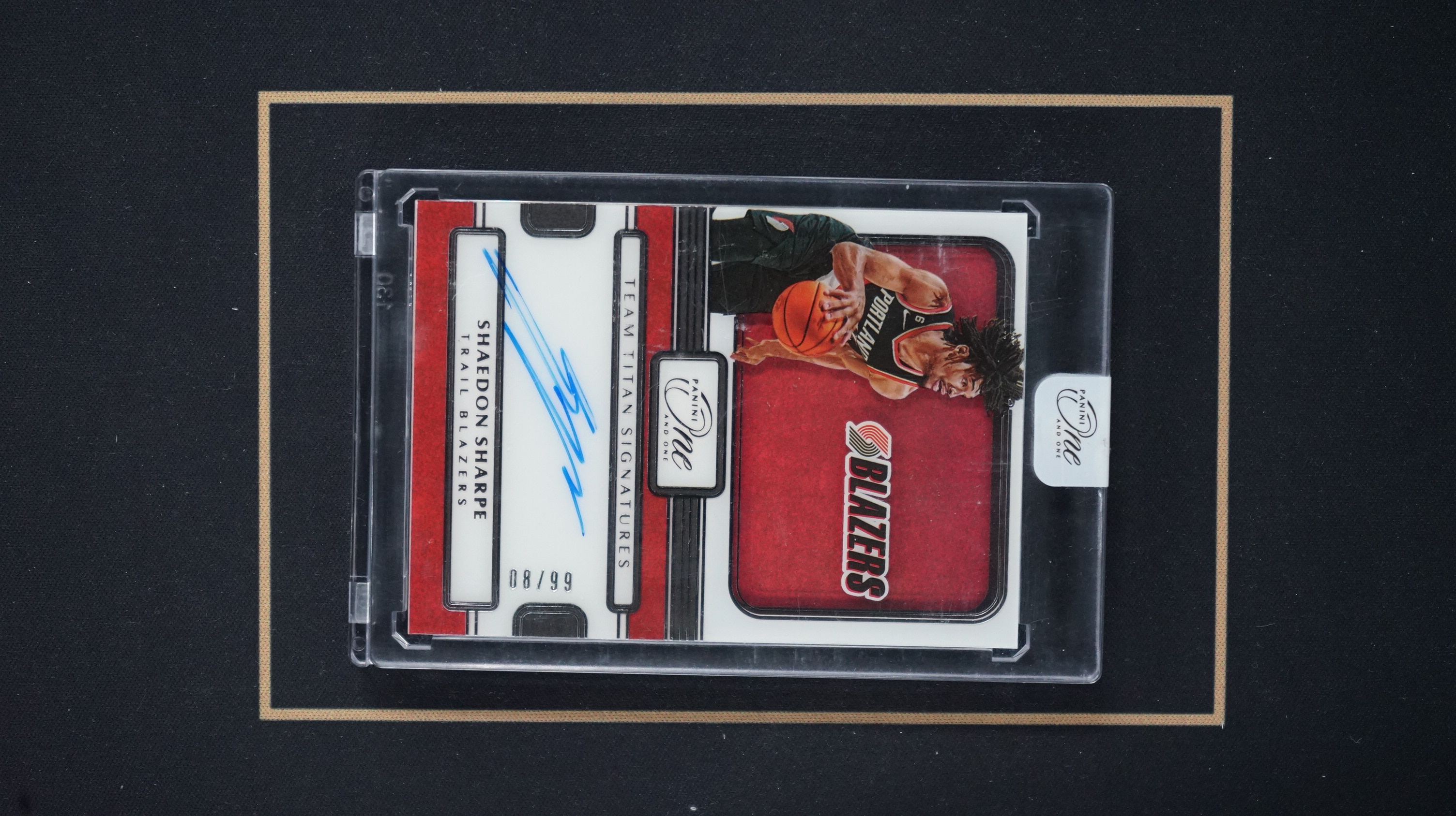 2022-23 Panini One and One Shaedon Sharpe RC 新秀 开拓者 谢登夏普 99编 队徽 签字 原封砖 ...