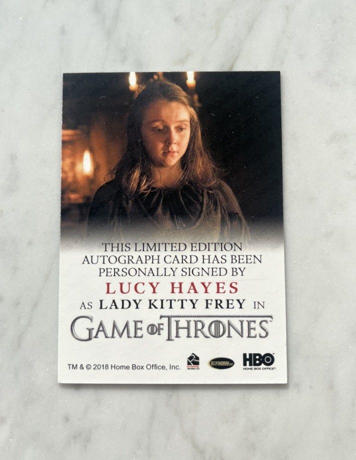 2018 Other Game of Thrones Lucy Hayes HBO 权游 权利的游戏 权力的游戏 冰与火之歌 露西海斯 海耶斯 ...