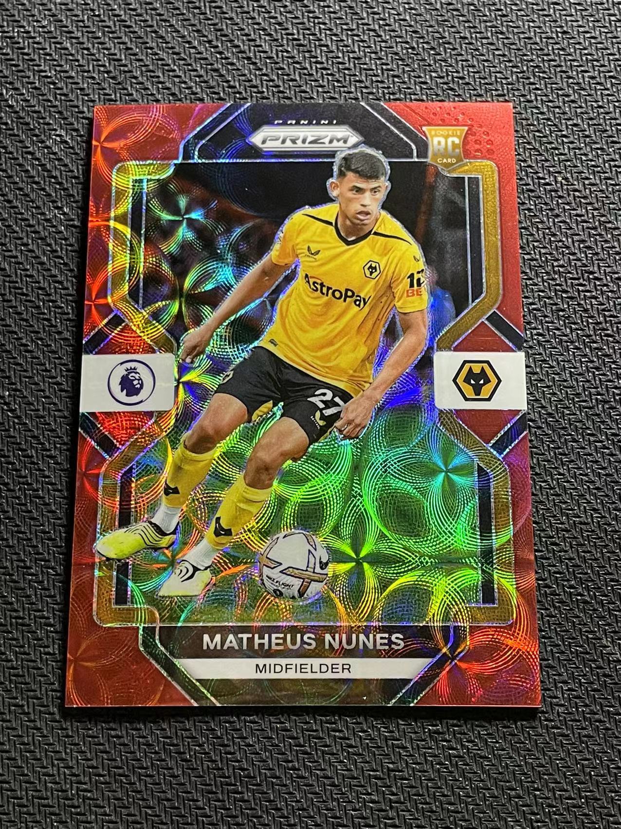 2022-23 Panini Prizm Matheus Nunes RC pz 狼队 新秀 马修斯 努内斯 红圈圈折 15/30编 卡品如图 ...