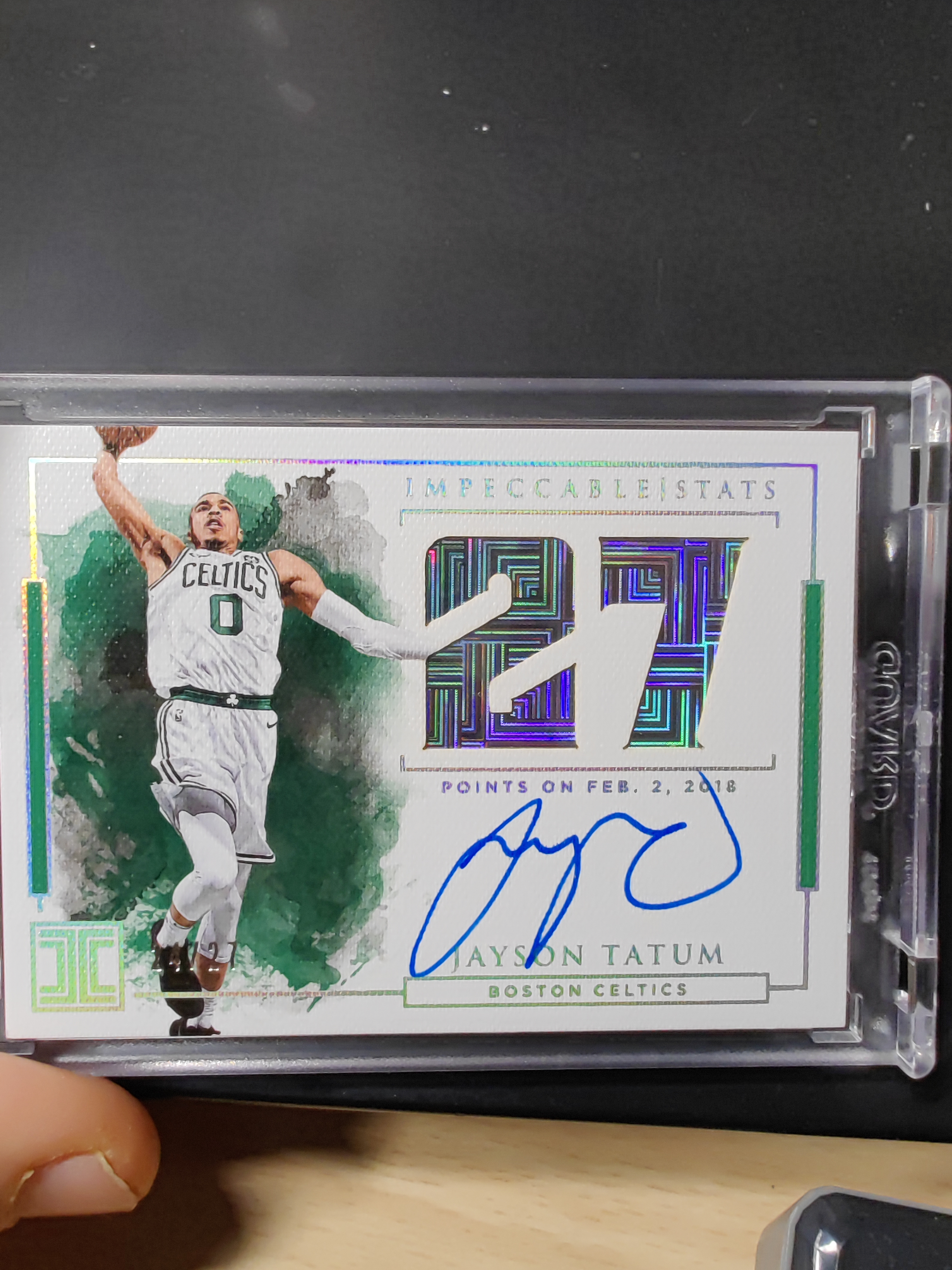 2018-19 Panini Impeccable Jayson Tatum 凯尔特人 塔图姆 獭兔 新秀赛季最高得分 数据签 24/27编反顺位 科比背号 细纹见图3 总冠军mvp候选【老瓜 ...