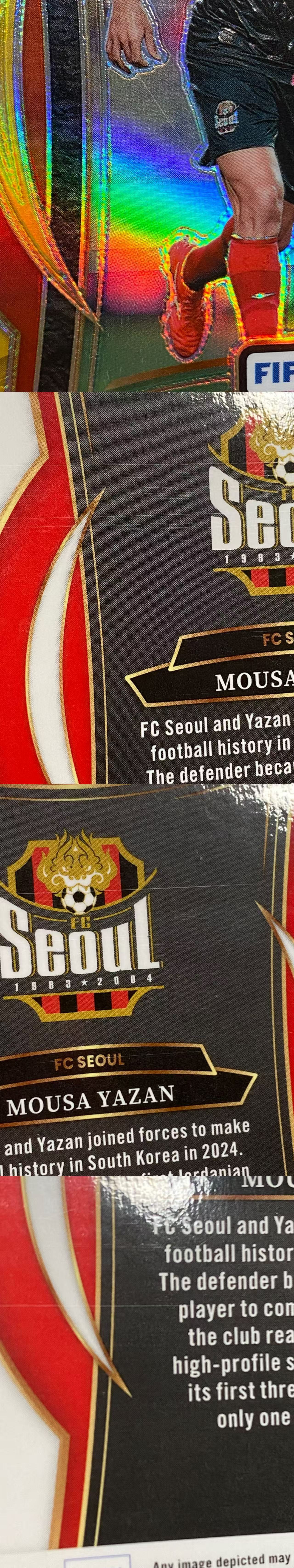 【大四喜拍卖】2024-25 Panini Select FIFA Mousa Yazan 雅赞 7/10编 低编 金折 首尔FC 折射 收藏 ...