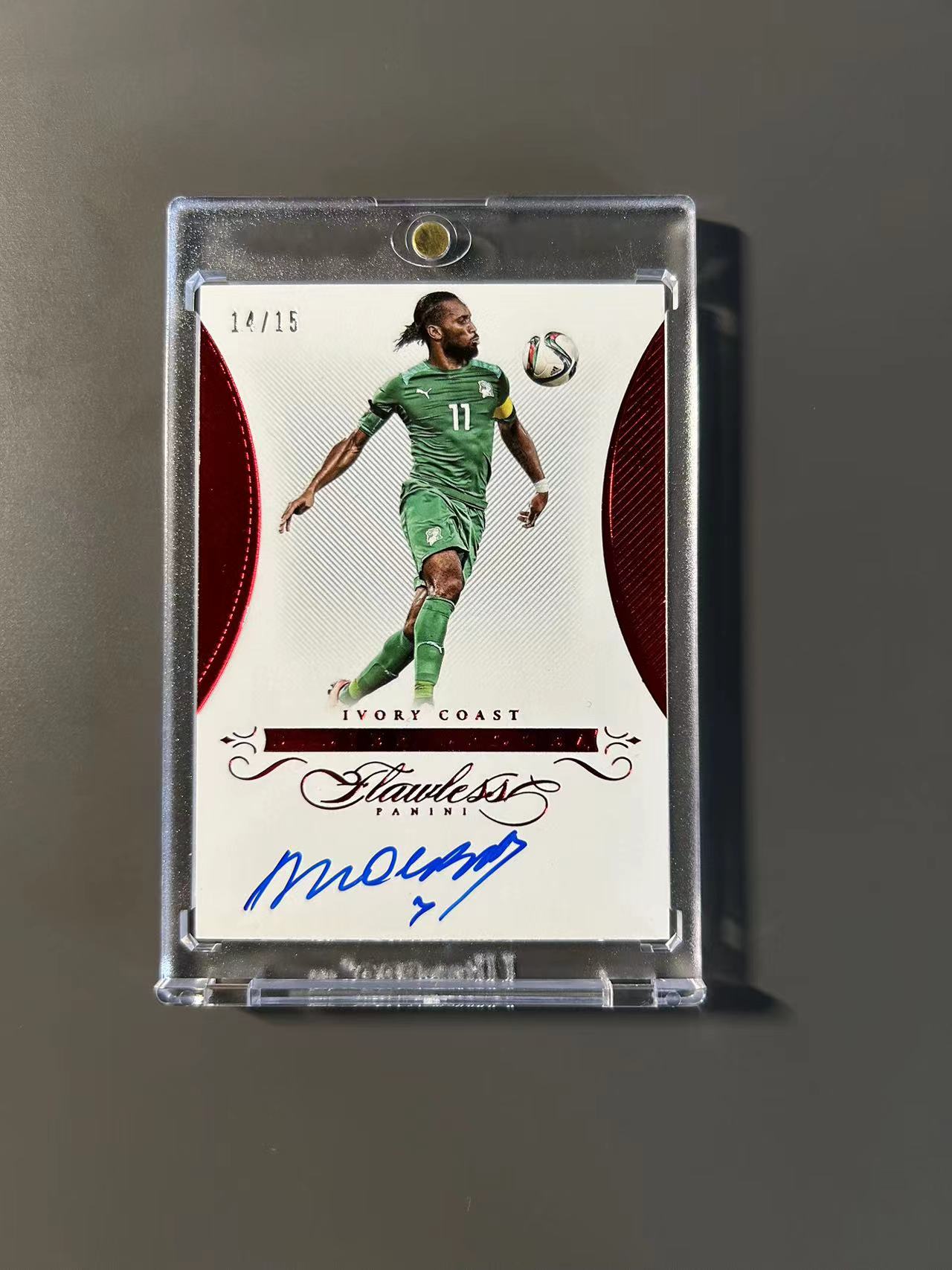 2015-16 Panini Flawless Didier Drogba 【灰灰代拍】手提 德罗巴 /15编 半球 签字 卡签 红平行 绝版 ...