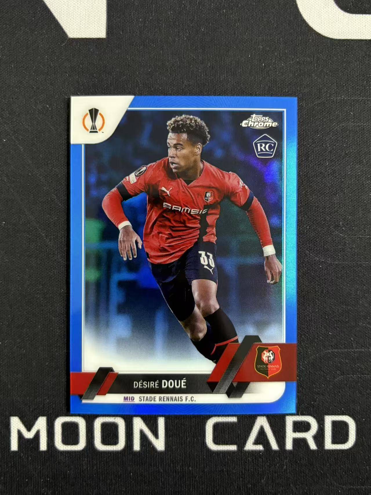 【梦卡拍卖】2022-23 Topps Chrome Desire Doue RC 杜埃 新秀 法国 雷恩 巴黎圣日耳曼 欧冠 TC 058/ ...
