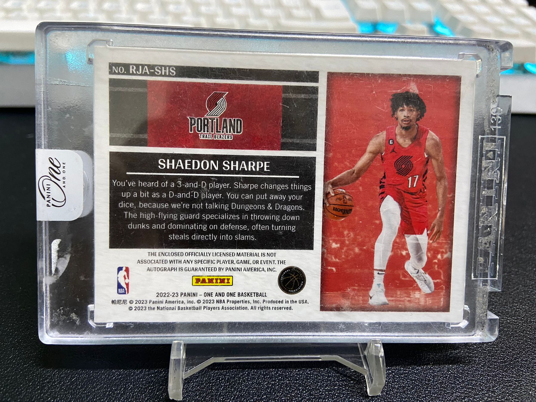 【浩行拍卖 截标预付82%】2022-23 panini one and one Shaedon Sharpe 开拓者 谢登 夏普 RC 新秀 ...