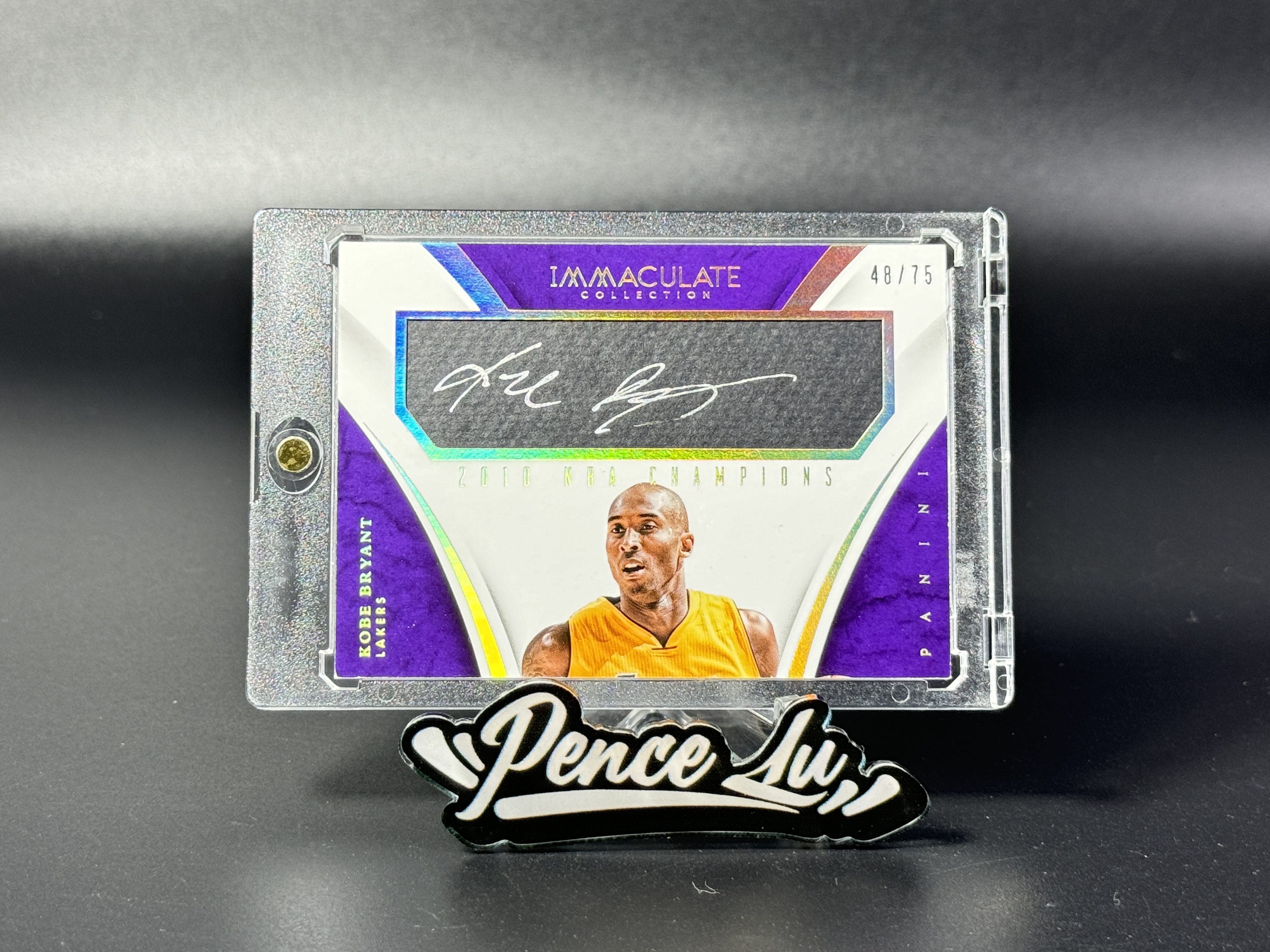 【喷子拍卖】2014-15 panini immaculate Kobe Bryant 洛杉矶湖人 科比 布莱恩特 小黑板 签字 75编 卡签 ...