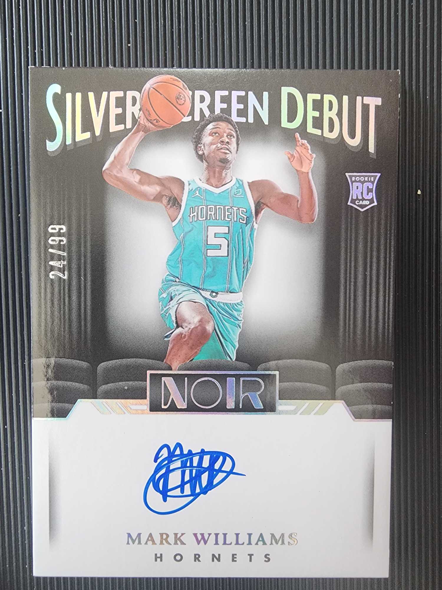 2022-23 Panini Noir Mark Williams RC 马克威廉姆斯 24/99编 荧幕首秀卡签 签字 黄蜂 新赛季起飞（不 ...