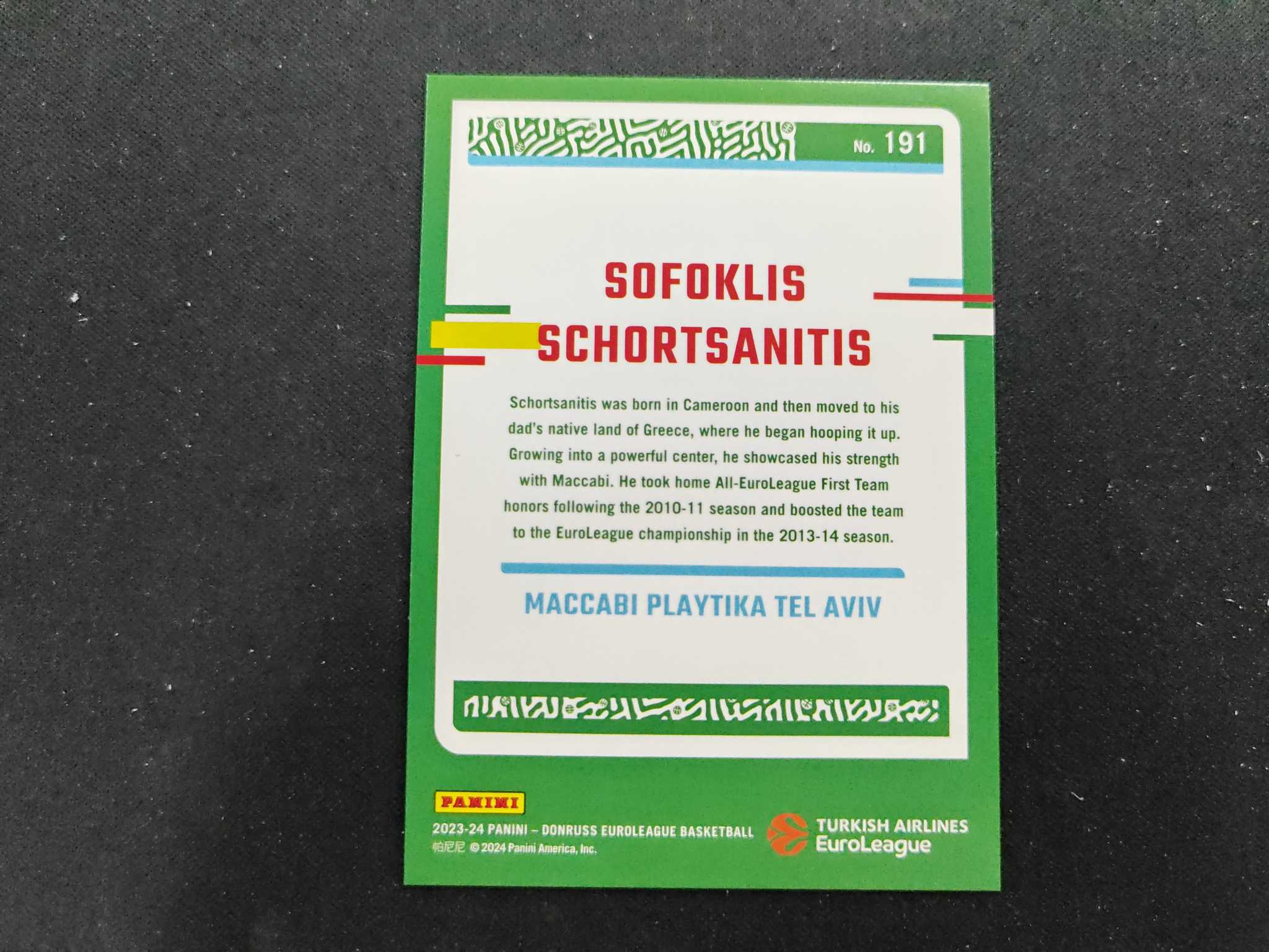 2023-24 Panini Donruss Sofoklis Schortsanitis SC球星卡 杜蕾斯 欧冠 斯克赛尼提斯 佛光 149编 卡品如图收藏必备（鱼儿） 卡淘