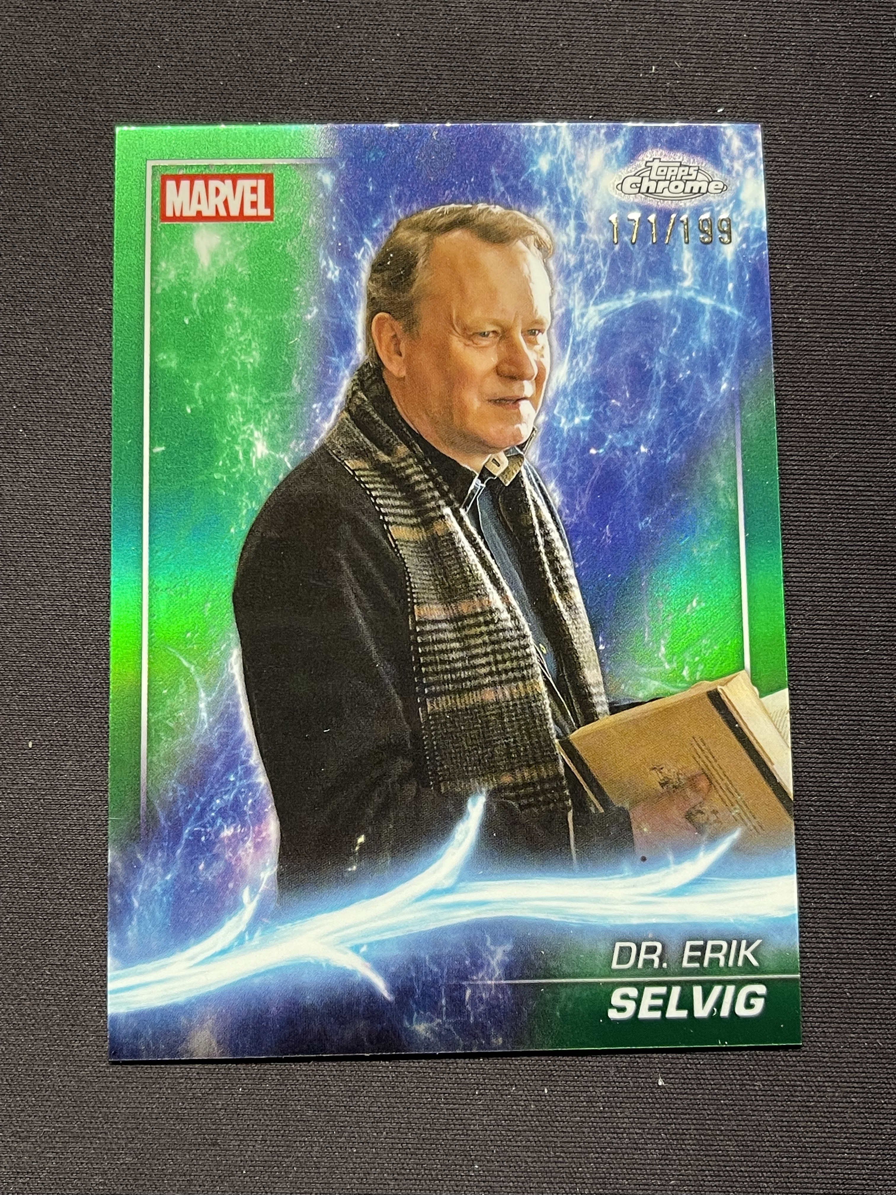 2025 Topps Marvel Studios Erik Selvig Chrome 漫威 雷神 艾瑞克·沙维格 折射 绿折 171/ ...