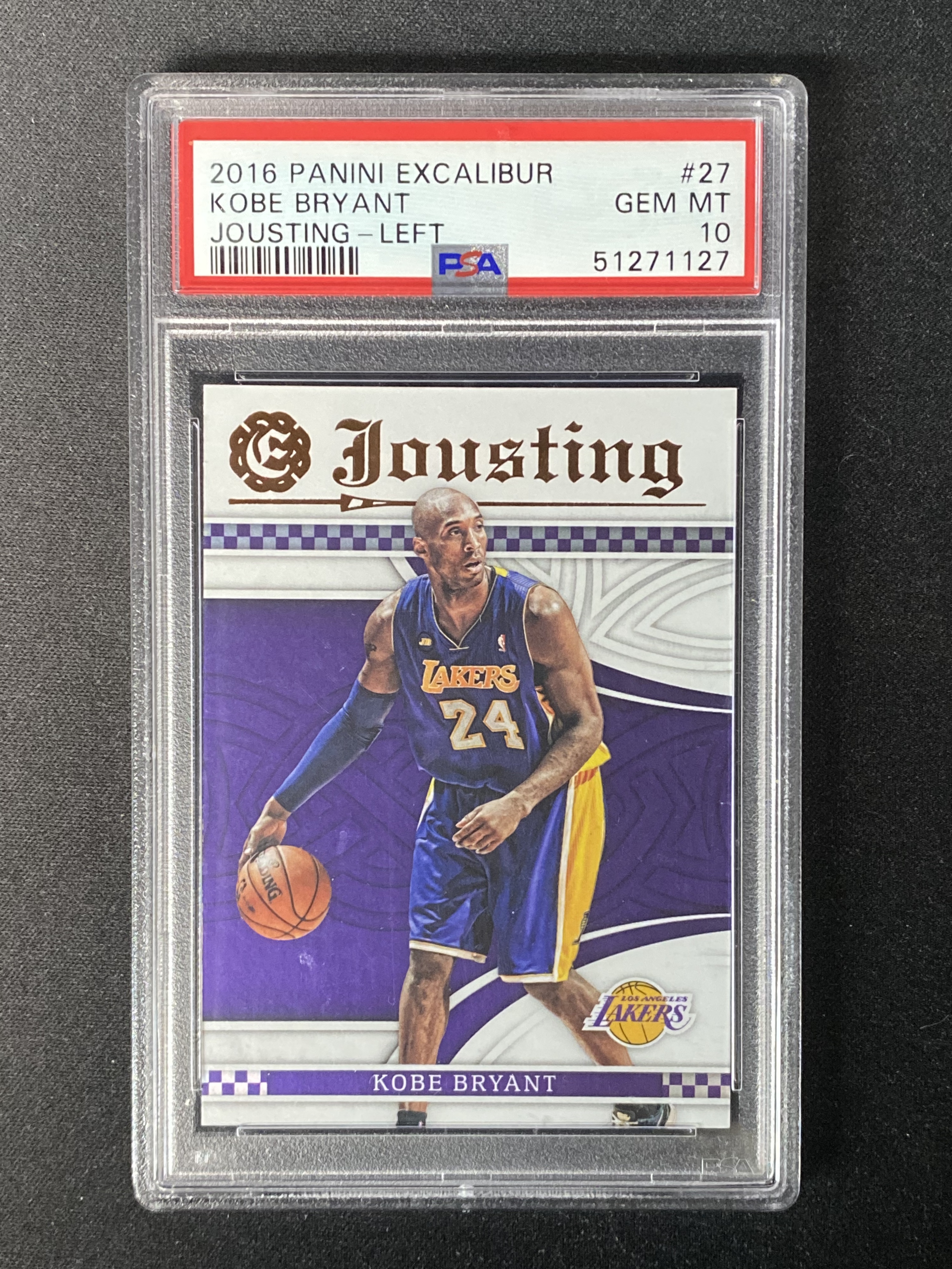 2016-17 Panini Excalibur Kobe Bryant 圣剑 湖人 科比 布莱恩特 老大 JOUSTING 特卡 四大分卫 ...