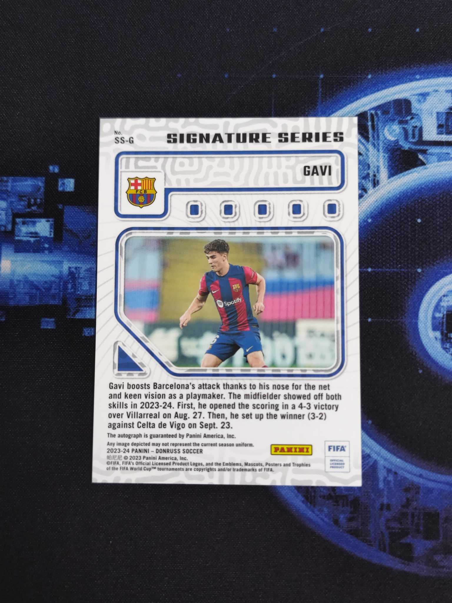 2023-24 Panini Donruss Gavi 杜蕾斯 加维 西班牙 巴塞罗那 signature series SS签 银折 签字 ...