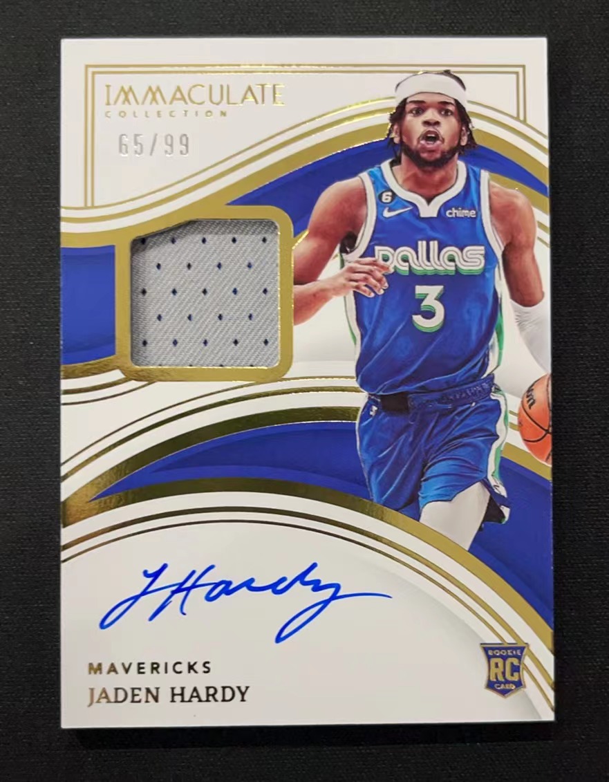 2022-23 Panini Immaculate Jaden Hardy 【长安代卖】独行侠 新秀RC 杰登哈迪 新秀Patch签字 RPA ...