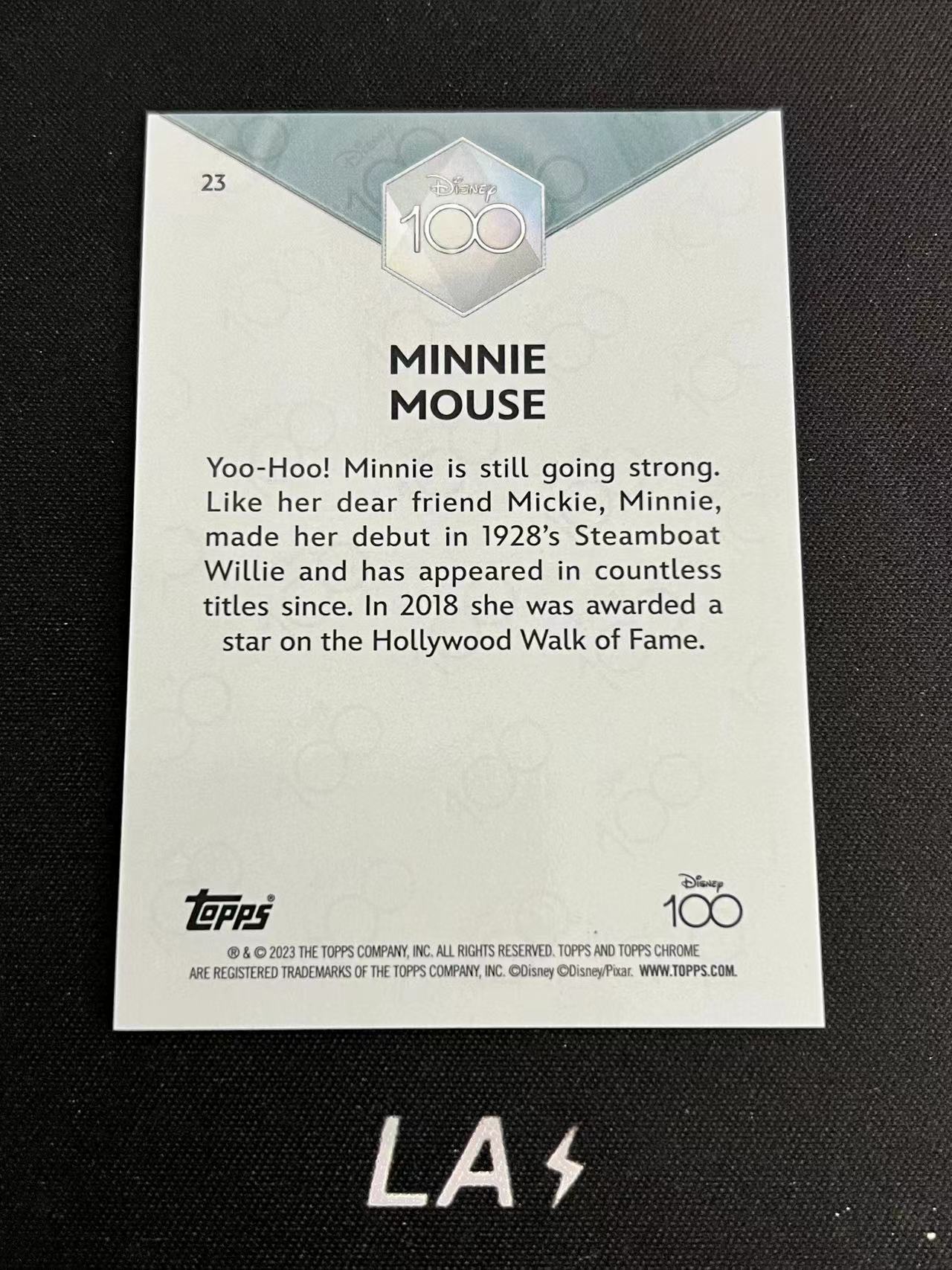 【LA拍卖精品】2023 Topps Chrome Disney 100 Minnie Mouse TC迪士尼100周年 米妮 正金折 金波纹 ...