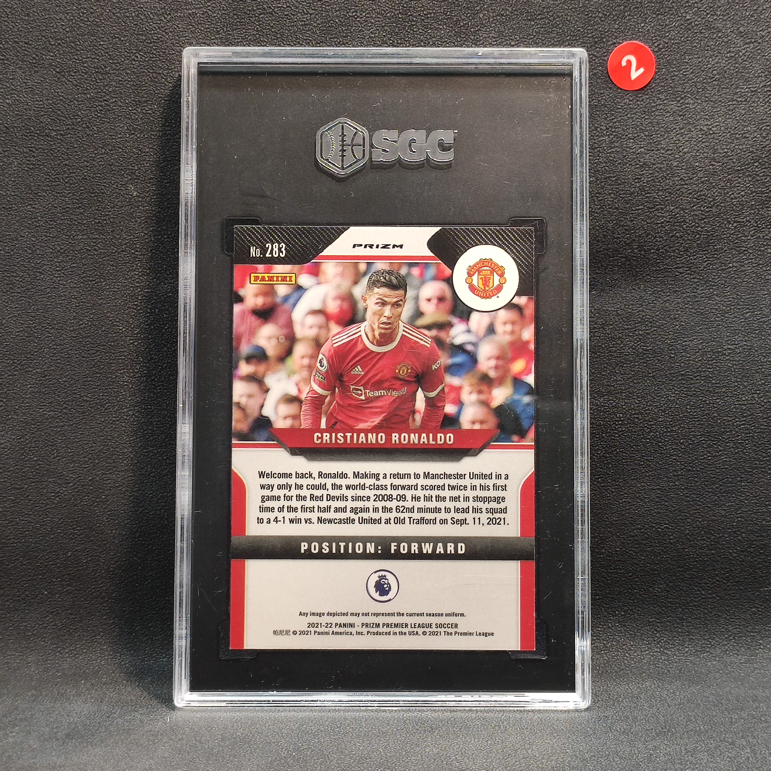 【大腿代卖】Cristiano Ronaldo C罗 罗纳尔多 2021-22 Prizm PZ 英超 红碎冰折射 曼联 皇马 葡萄牙 总裁 ...