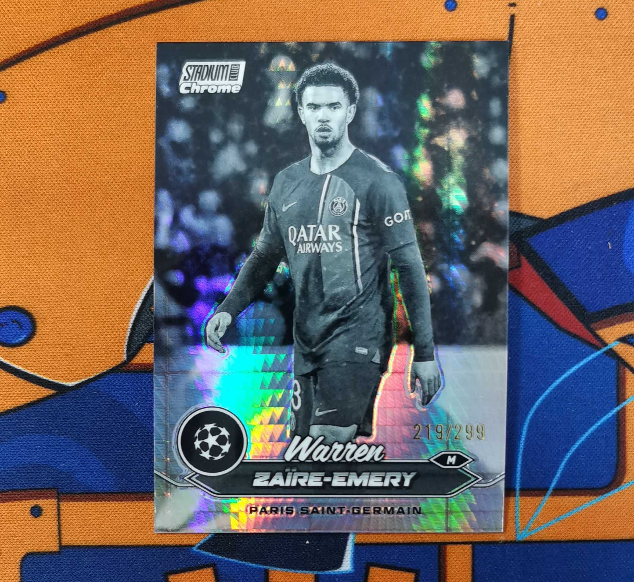 2024 Topps Stadium Club Chrome Warren Zaïre-Emery 竞技场 巴黎圣日耳曼 埃梅里 219/ ...