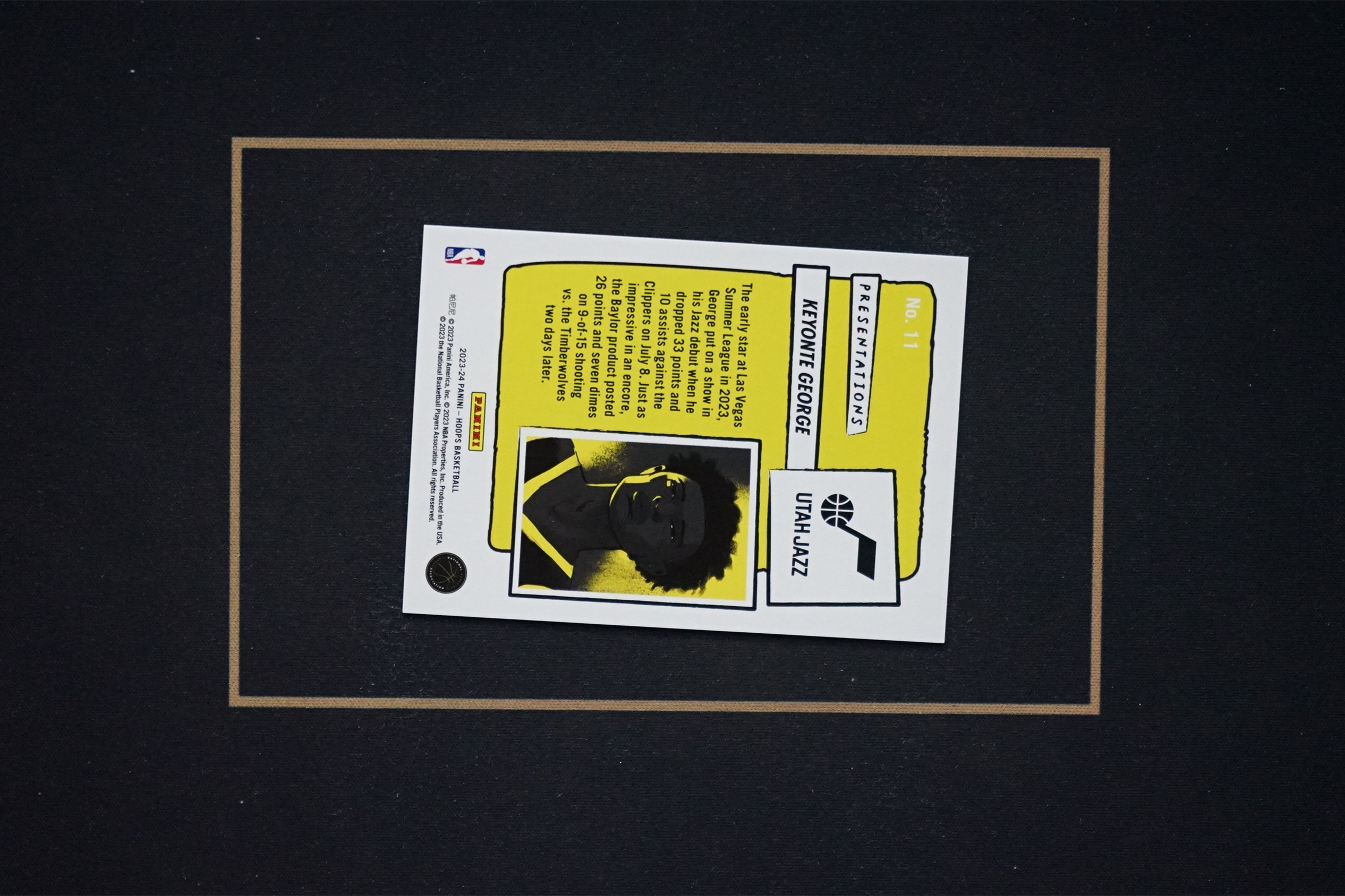 2023-24 Panini NBA Hoops Keyonte George RC 新秀 爵士 基昂特乔治 漫画特卡 大比例sp【V120 ...