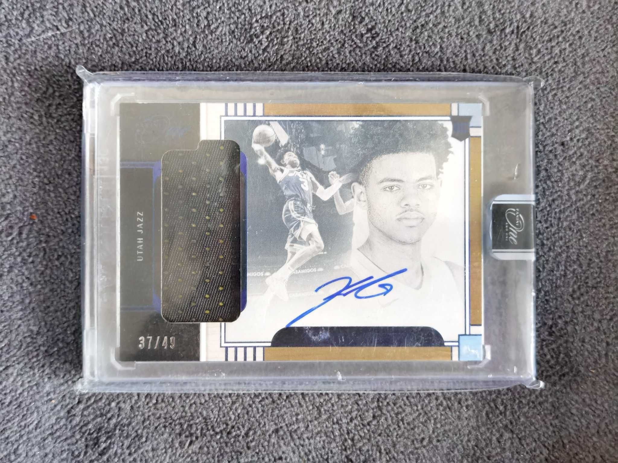 2024 Panini One and One Keyonte George RC 基昂特乔治 新秀签字 49编 RPA 蓝折 Patch球衣 ...