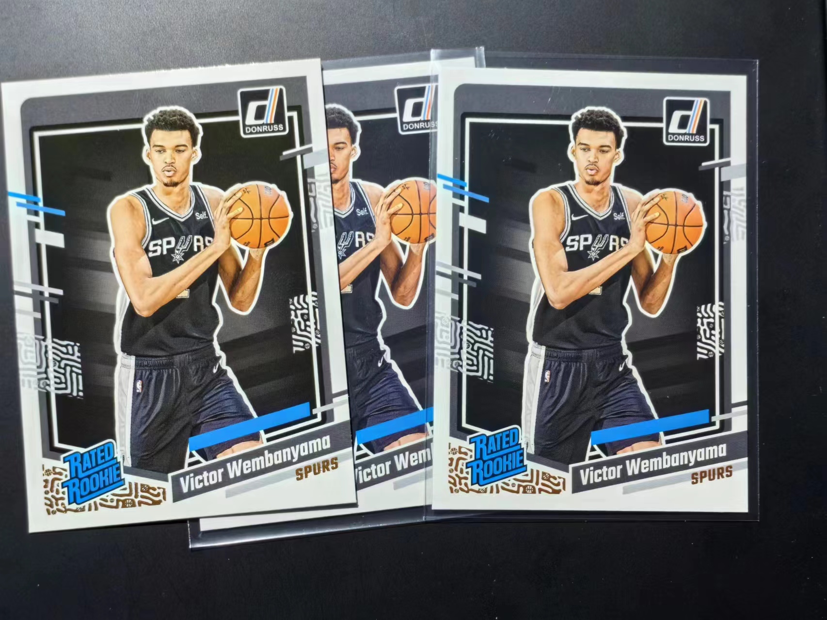 2023-24 Panini Donruss Victor Wembanyama RC 新秀 文班亚马 斑马 3张 BASE 打包 卡淘