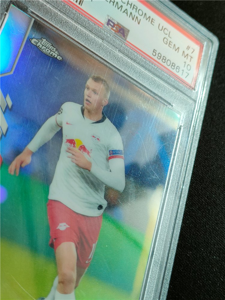 【LA足球】2019-20 Topps Chrome Lukas Klostermann 欧冠 莱比锡红牛 克洛斯特曼 银折 PSA10分 ...