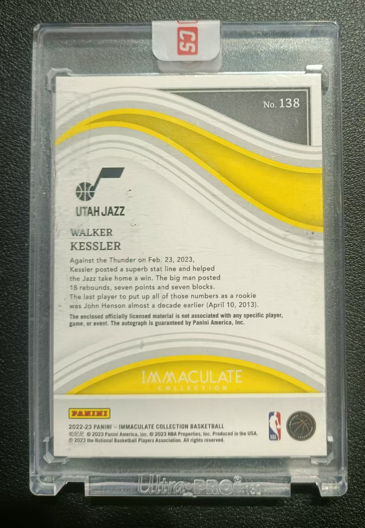 【lolww】2022-23 immaculate kessler IMM 爵士 新秀RC 凯斯勒 99编 RPA 球衣patch 签字 卡签 ...