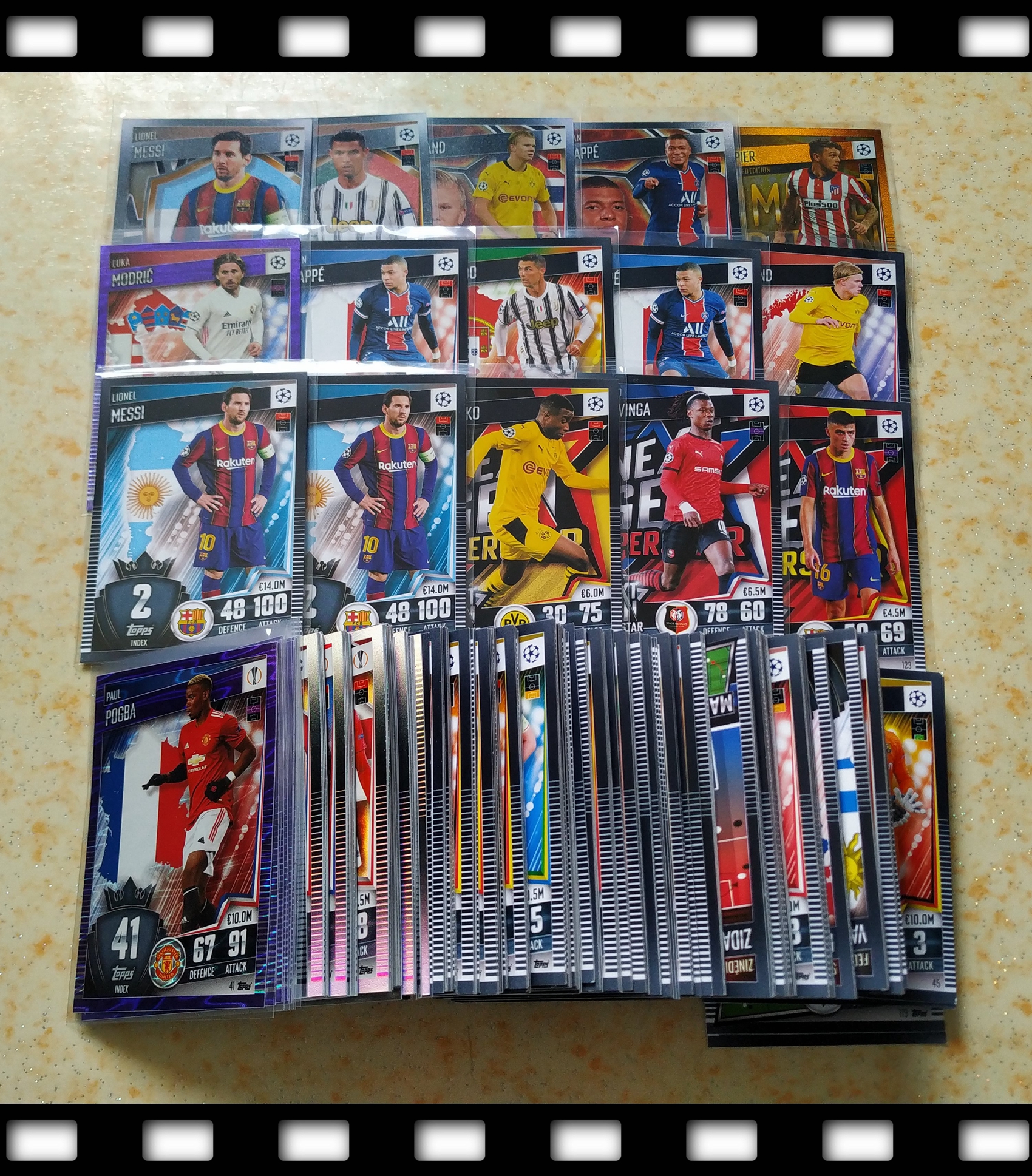 7-18【老斑马拍卖】wszh 129 topps 欧冠 Match Attax MA 游戏版 巴萨 240张 特卡 base 内马尔 梅西 ...