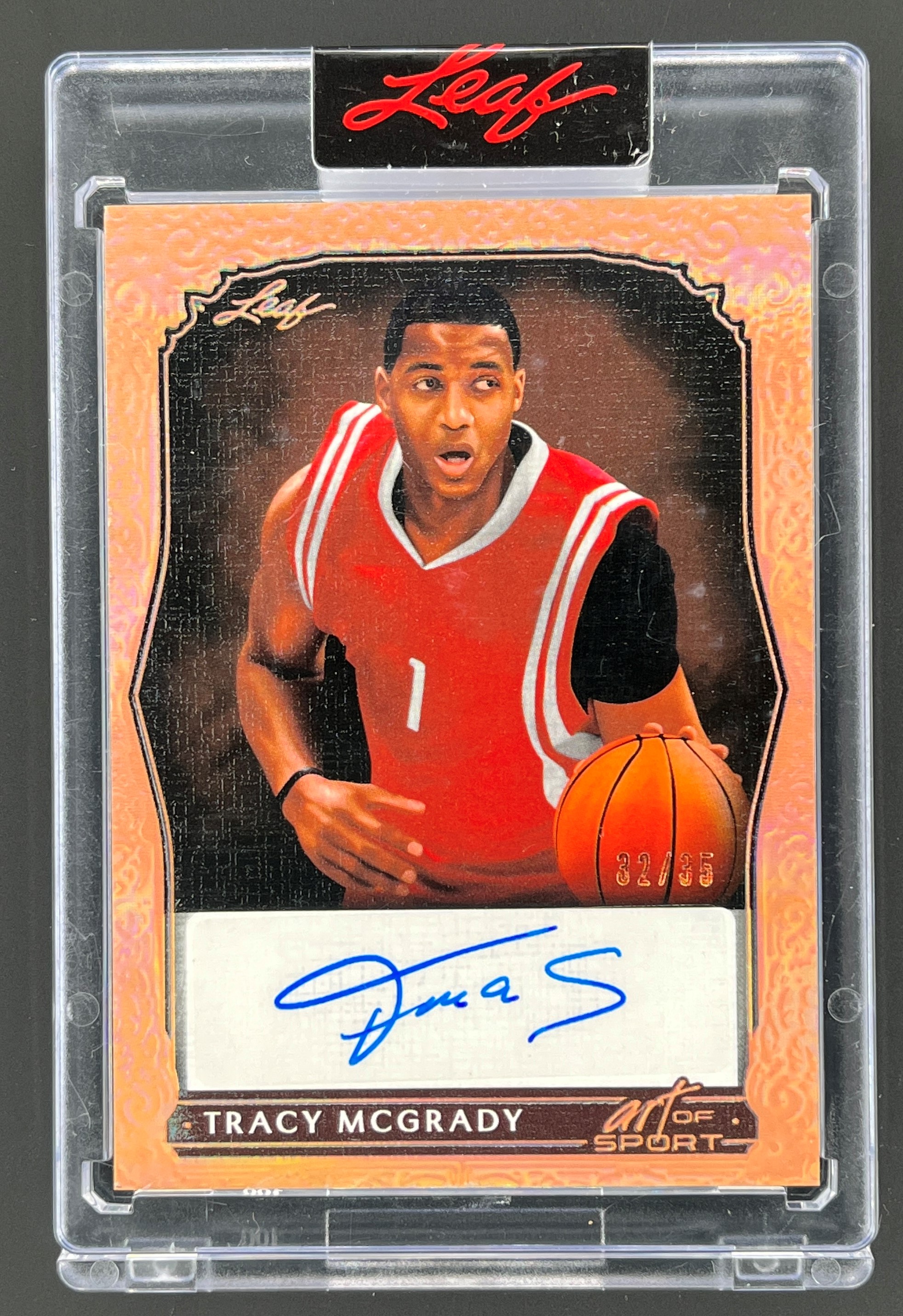 2023 Leaf 油画 Tracy McGrady 麦迪 特雷西 麦克格雷迪 签字卡 签名卡 32/35 原封砖 墨迹完美 魔术 猛龙 火箭 ...