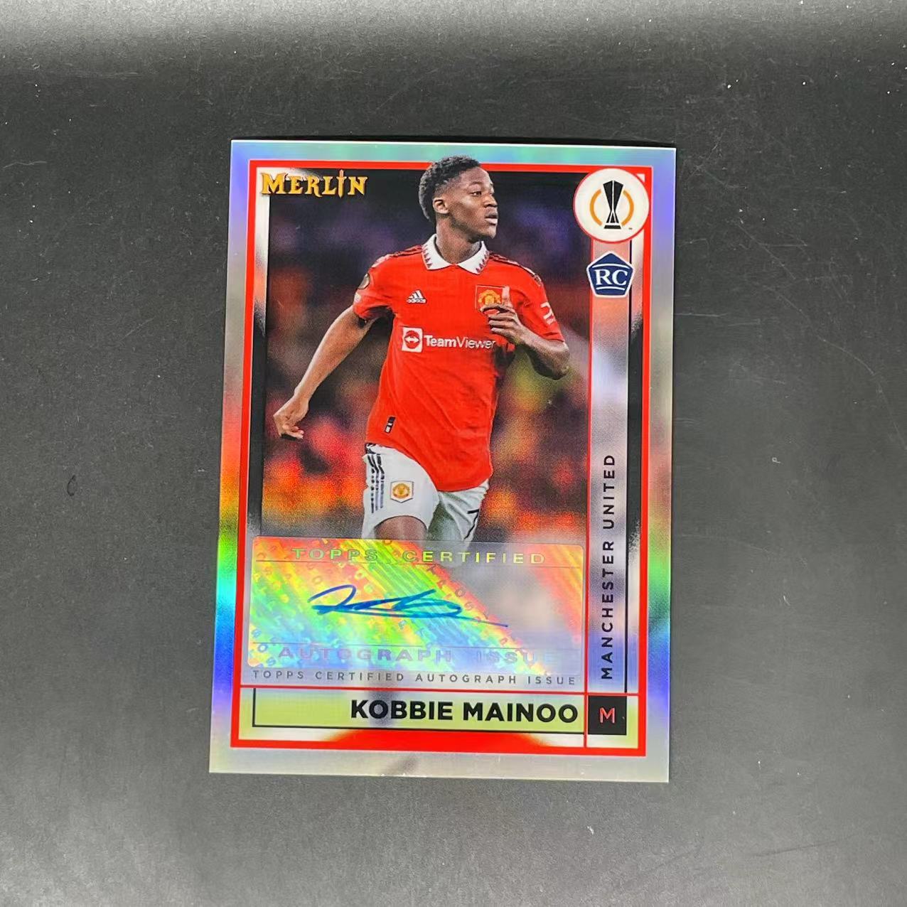 2023 Topps merlin Kobbie Mainoo 欧冠梅林 曼联 科比 梅努 英格兰 新秀签 签字 极具收藏价值 未来必涨 ...