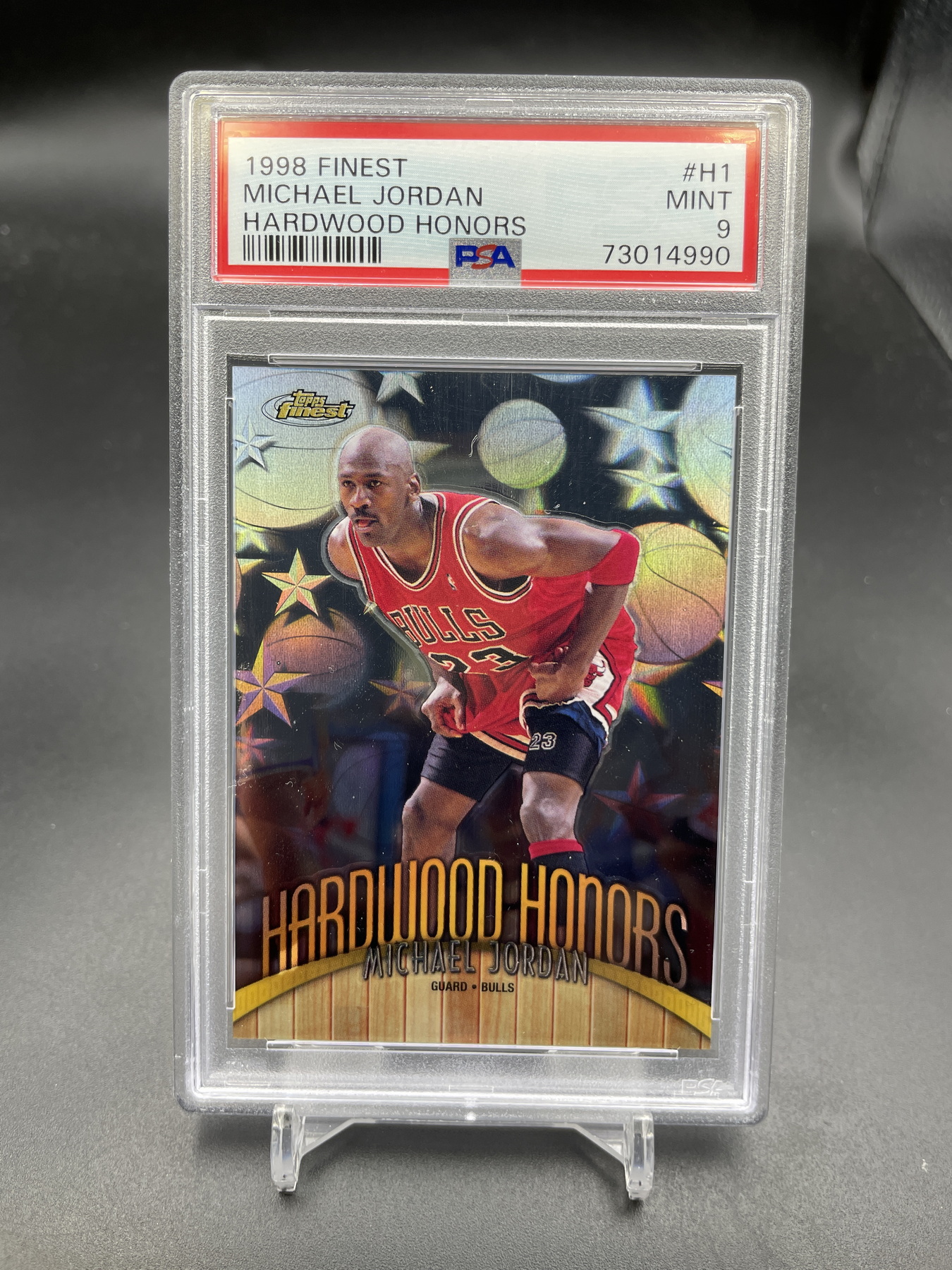 1998-99 TOPPS FINEST Hardwood Honors 大比例折射特卡 乔丹 MICHAEL JORDAN PSA9 超有价 ...