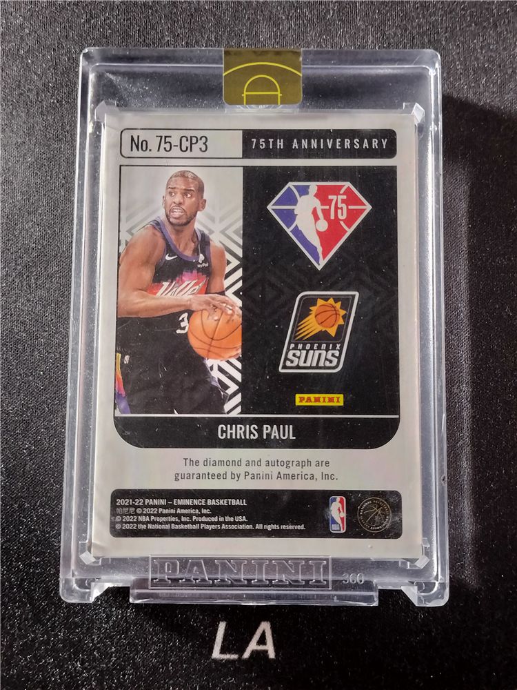 【LA拍卖精品】2021-22 Panini Eminence Chris Paul 大真金白银 太阳 克里斯 保罗 CP3 快船 限量10编 银闪版 75周年纪念版 钻石Logo 卡签签字 ...