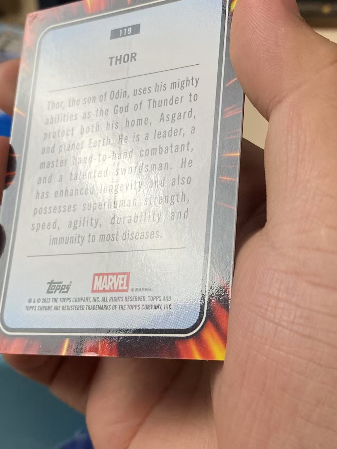 2025 Topps Marvel (MCU) Chrome 漫威 TC 黑蛛网折 限编120/399 雷神 收藏专收 卡品细节图三 【 -大 ...