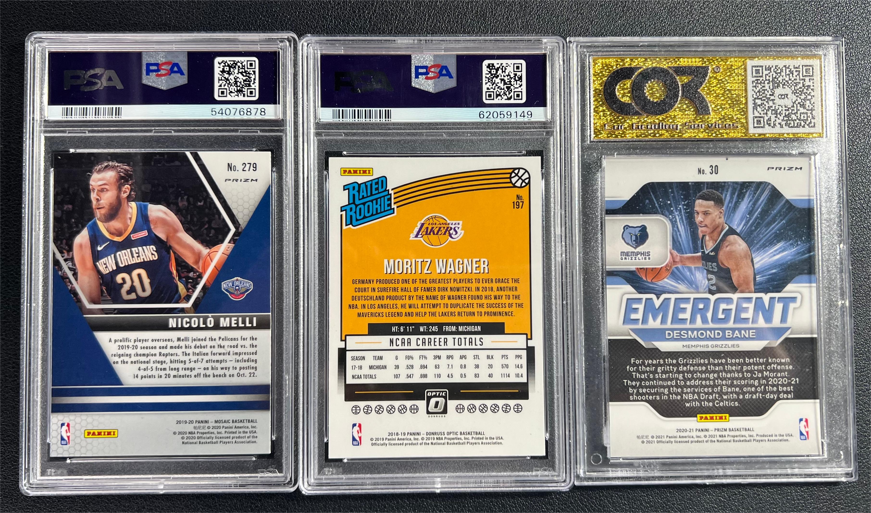 多年份 多系列 新秀 梅利 绿折 瓦格纳 base PSA10分 贝恩 银折 emergent 特卡 COR9.5分 评级卡 lot【Deku ...