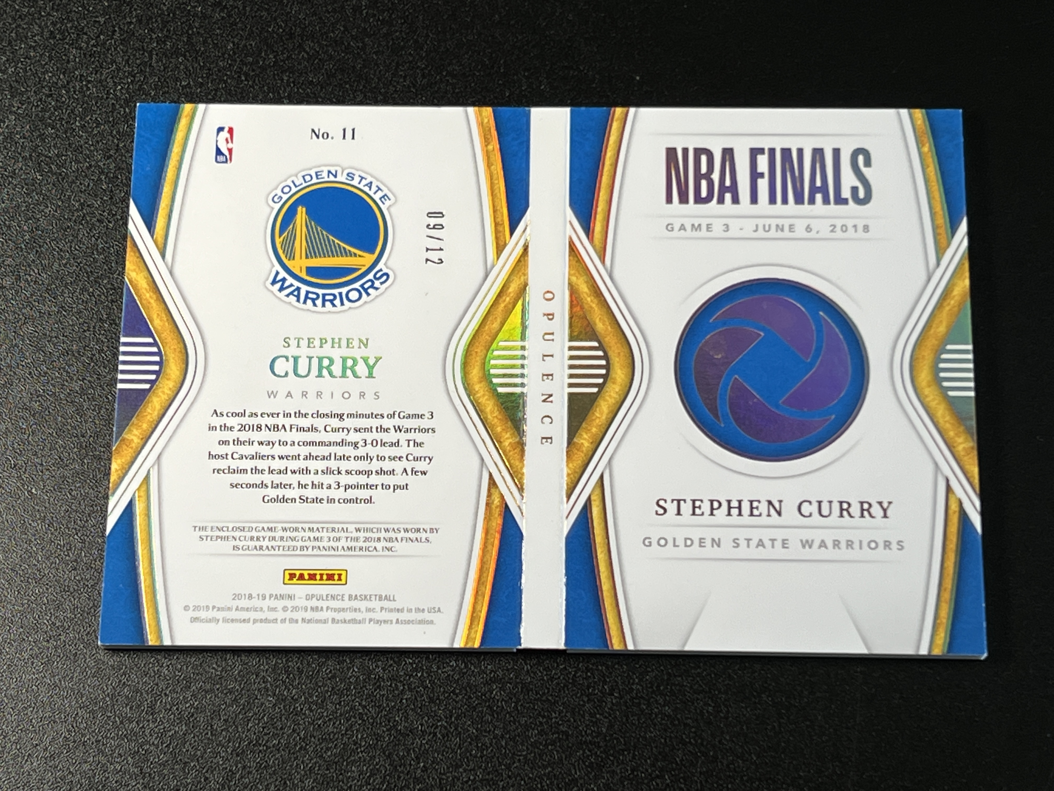 【喷子拍卖】2018-19 panini opulence Stephen Curry 金书系列 金州勇士 斯蒂芬 库里 12编 小书 ...