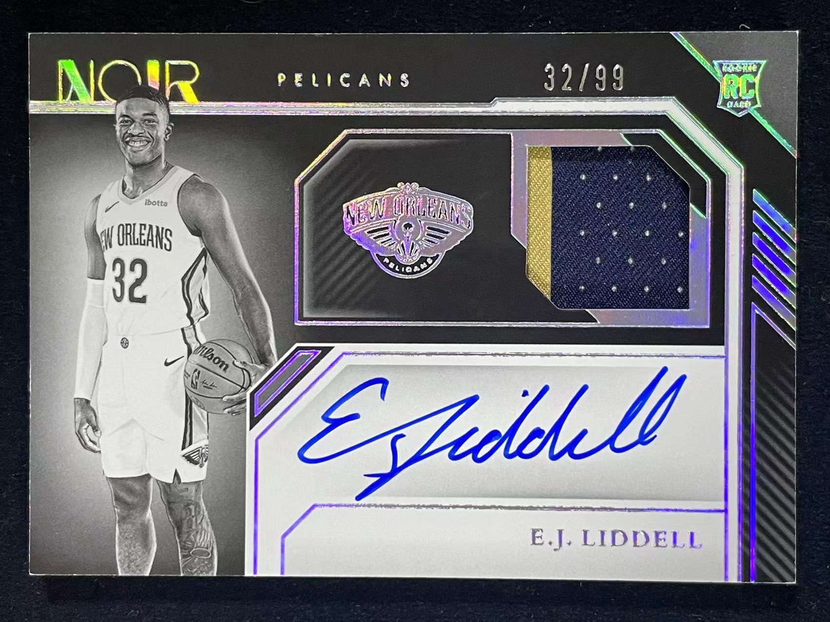 【Lucky幸运壹编壹代拍-gwcj】2022-23 Panini Noir 诺尔篮球 E.J.利德尔 E. J. Liddell 32/99 ...
