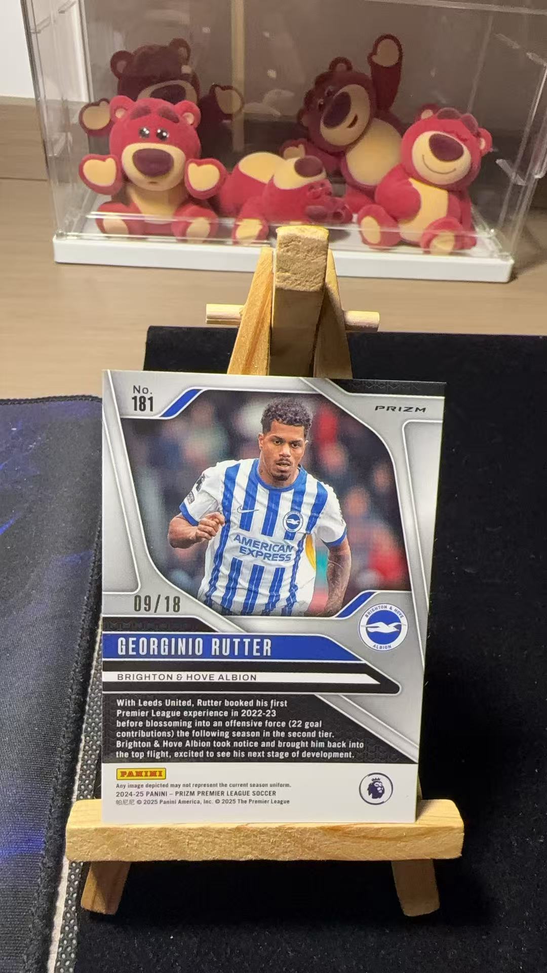 2024-25 Panini Prizm Georginio Rutter 英超PZ 布莱顿 乔吉尼奥 鲁特 吕特 09/18编 荷花折 莲花 ...