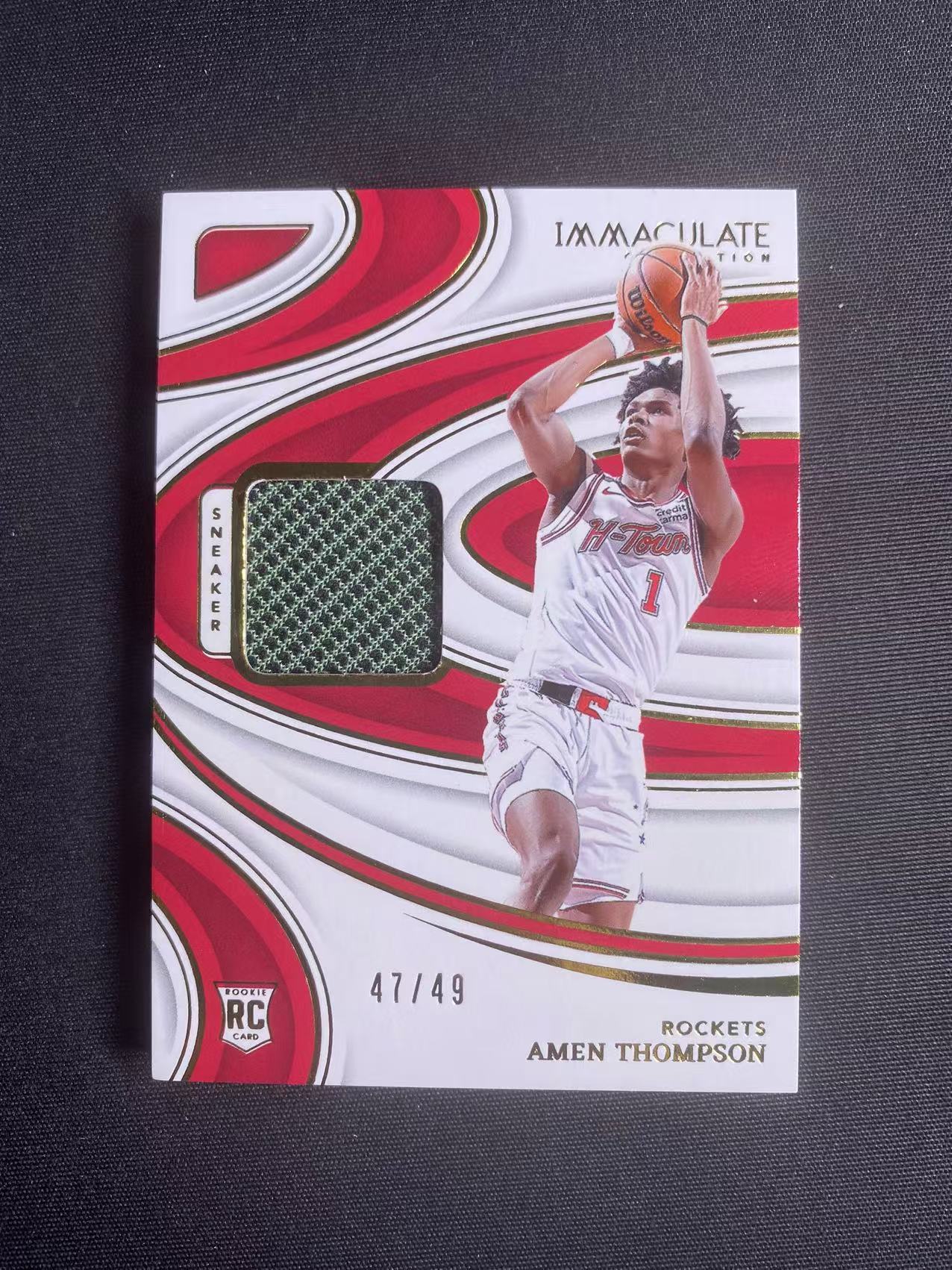 2023-24 【六六代卖 预付高回款快】 Immaculate Amen Thompson RC 阿门汤普森 火箭 新秀 47/49编 爱 ...