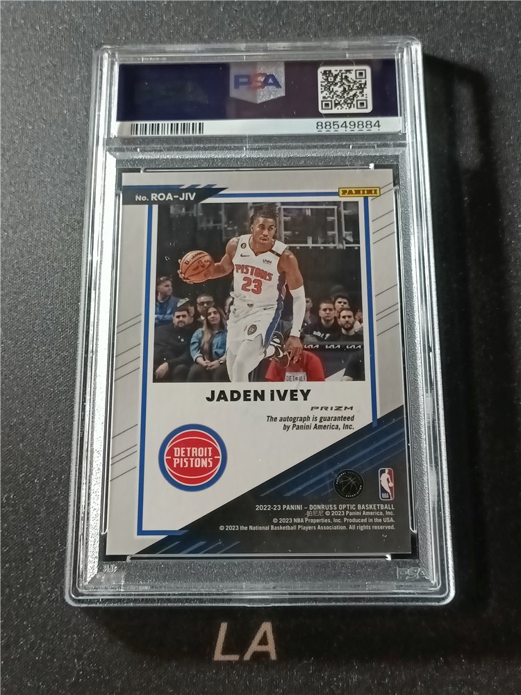 【LA拍卖】2022-23 Panini Donruss Optic Jaden Ivey 杜蕾斯OP系列 新秀RC 杰登 艾维 活塞队 红 ...