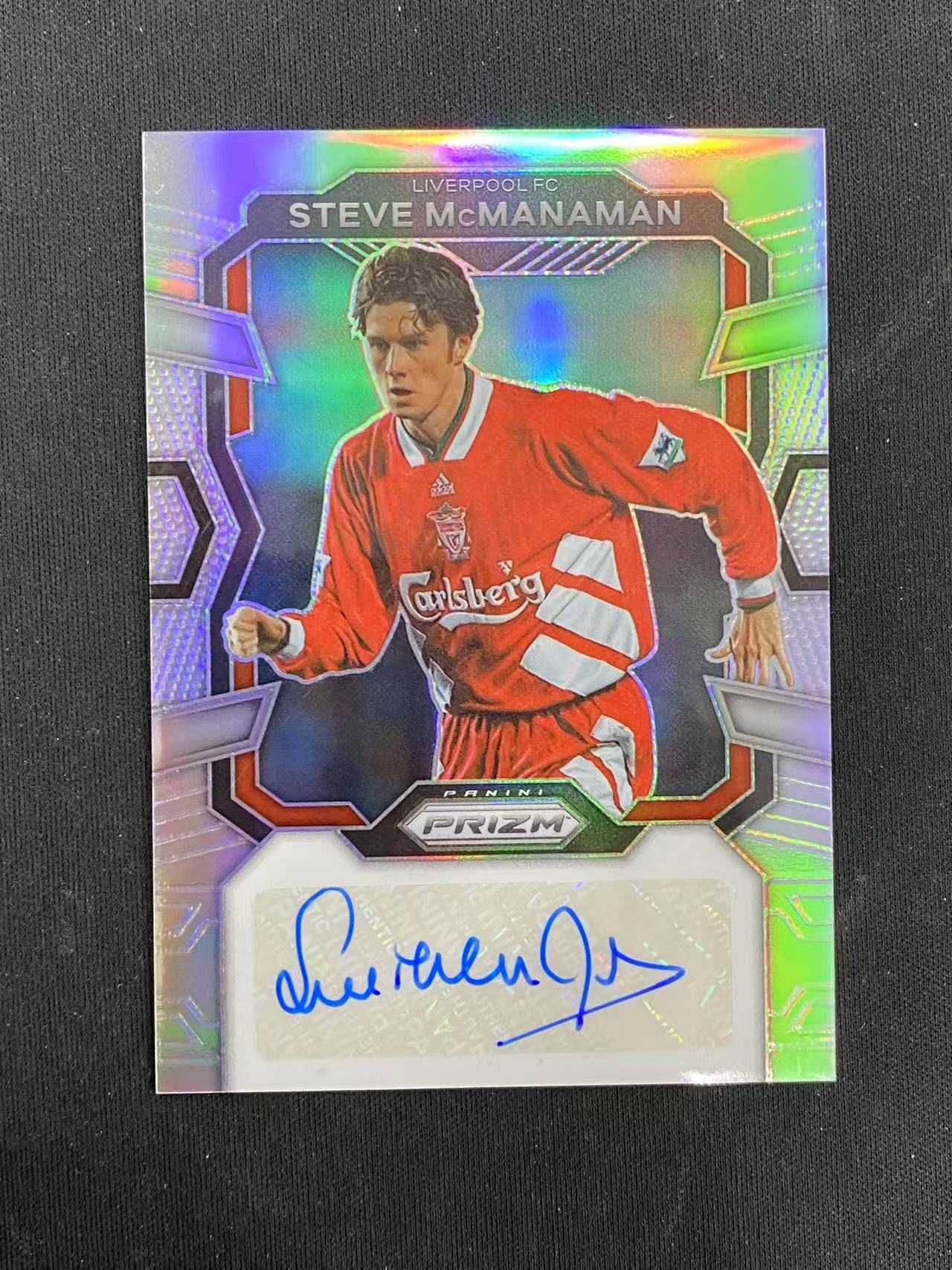 【长安代卖 截标预付80%】2023-24 Panini Prizm 英超 利物浦 Steve McManaman 麦克马纳曼 银折签字 67 ...