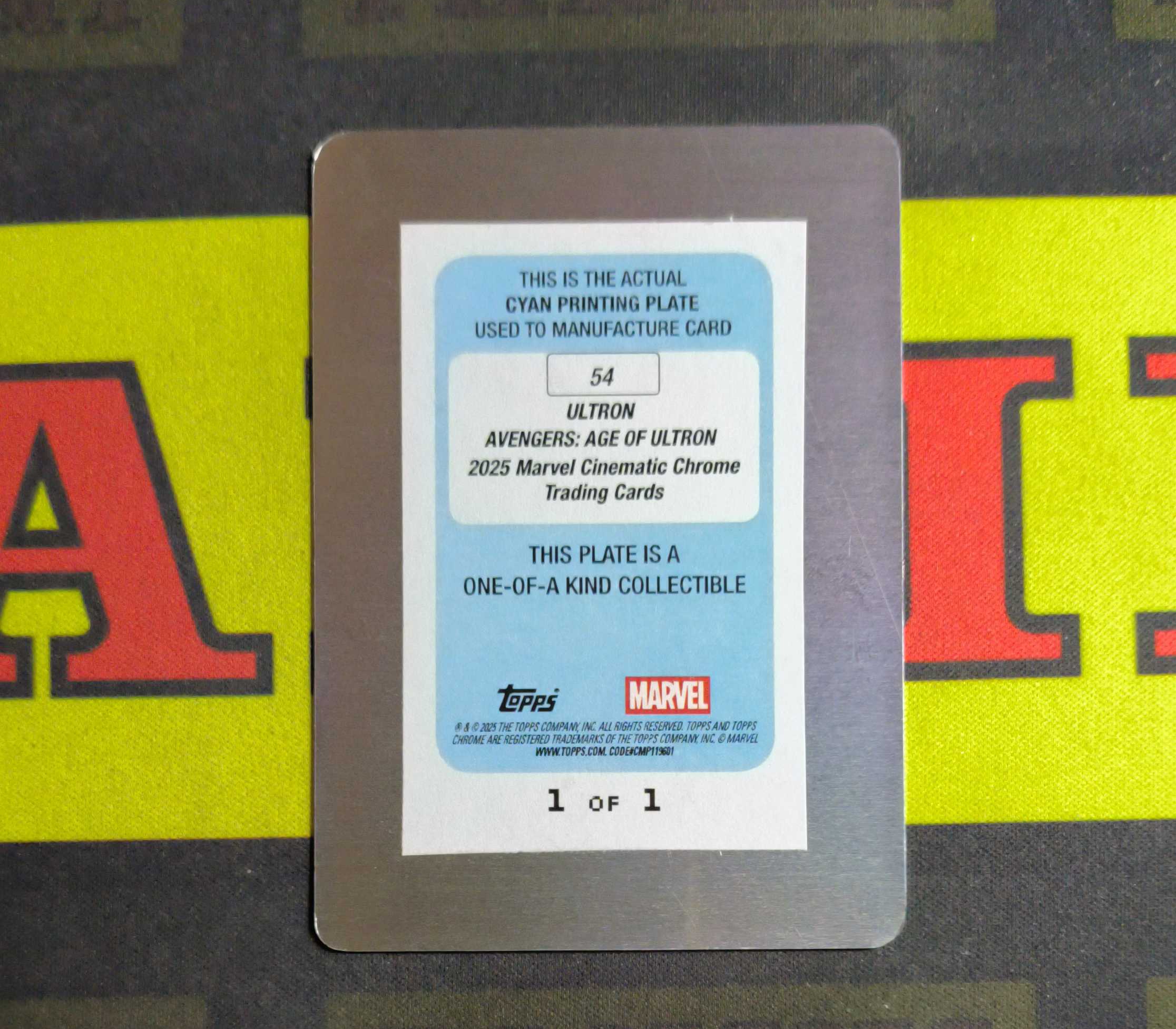 2025 Topps Marvel (MCU) Ultron 漫威 Topps Chrome 奥创 模板卡 1/1编（yby） 卡淘