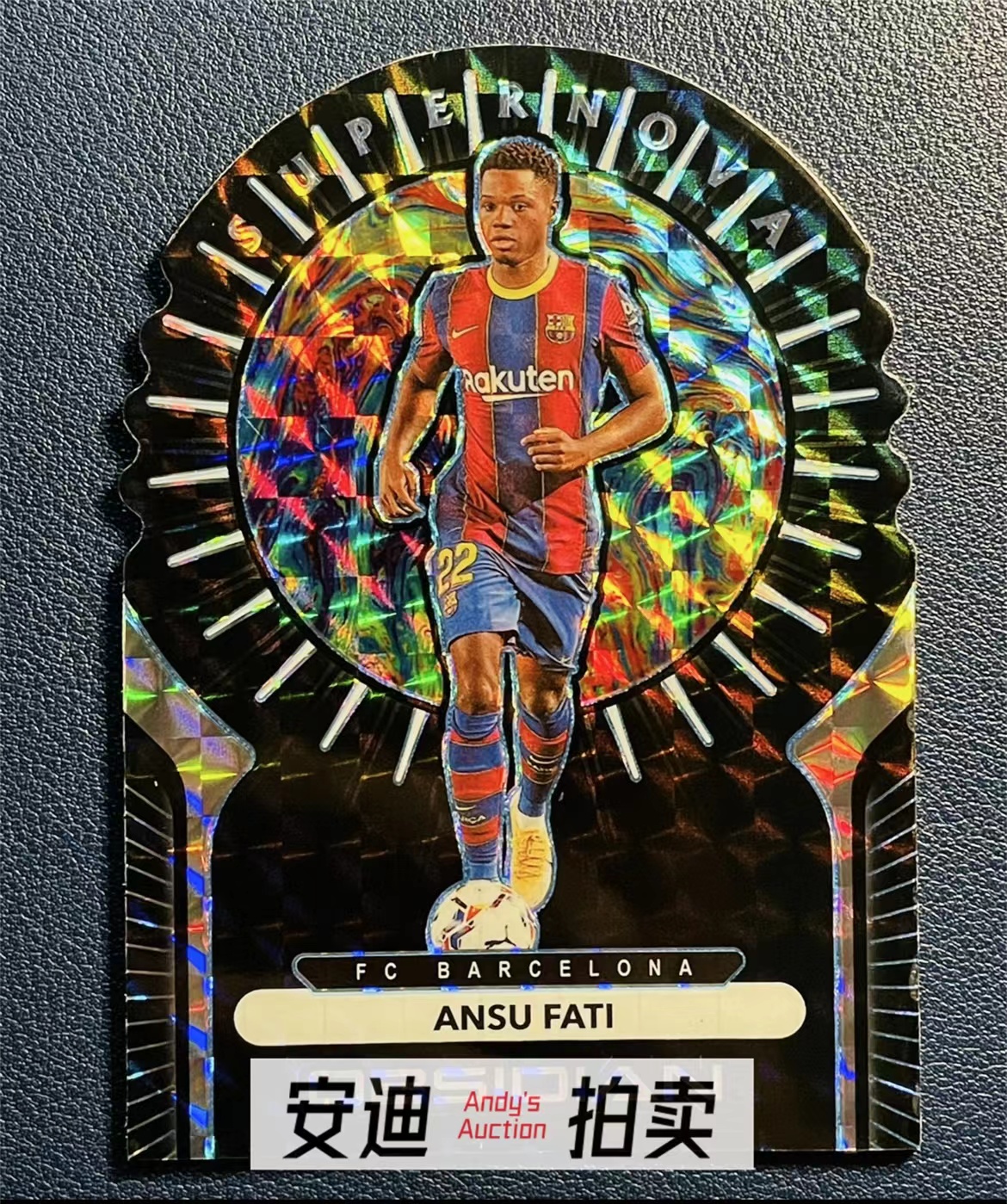 2020-21 Panini Obsidian Ansu Fati 【安迪拍卖】黑曜石 新秀年 巴塞罗那 布莱顿前锋 安苏 法蒂 1/1编 1o1 一编 supernova超新星特卡 状态回暖 ...