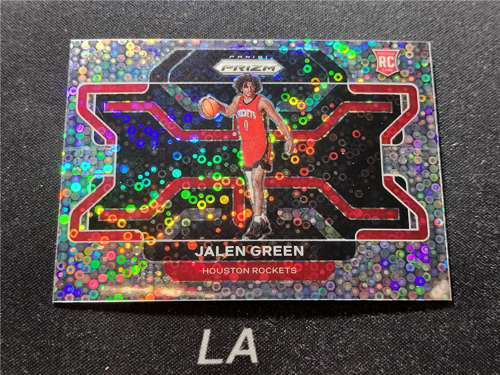 【LA拍卖】21-22 Panini Prizm Jalen Green 新秀RC 杰伦 格林 火箭队 榜眼秀 上限乔丹下限科比 变化版 银泡泡折 base A23A 卡淘