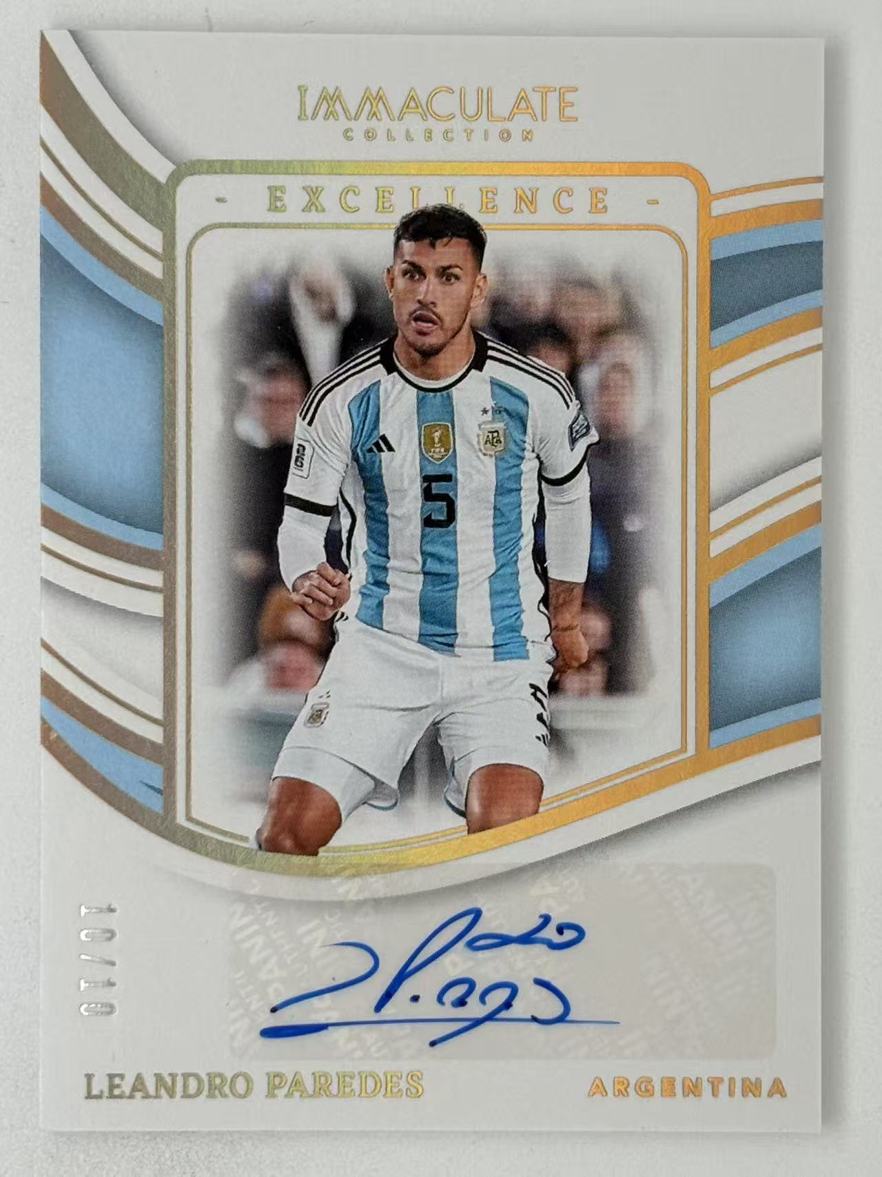 【宁动拍卖】2023-24 Panini Immaculate Leandro Paredes 爱咪咪 阿根廷 罗马 巴黎圣日尔曼 帕雷德斯 10/10编 低编尾编 签字 签名 #南柯一梦 卡淘