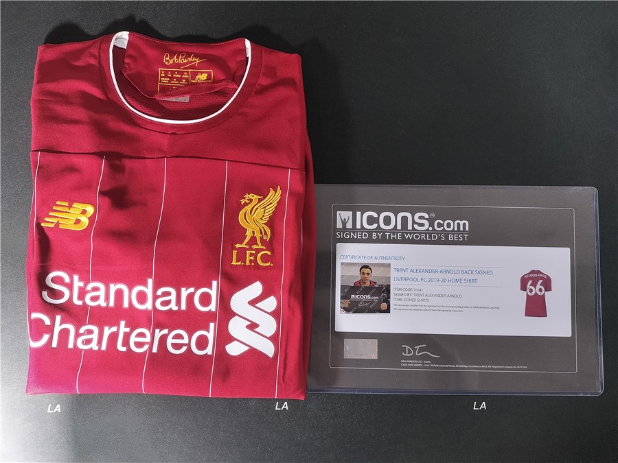 【LA拍卖】ICONS 认证签名球衣 Trent Alexander-Arnold 阿诺德 利物浦 英格兰 红军太子 主场球衣 带签字 亲笔 ...