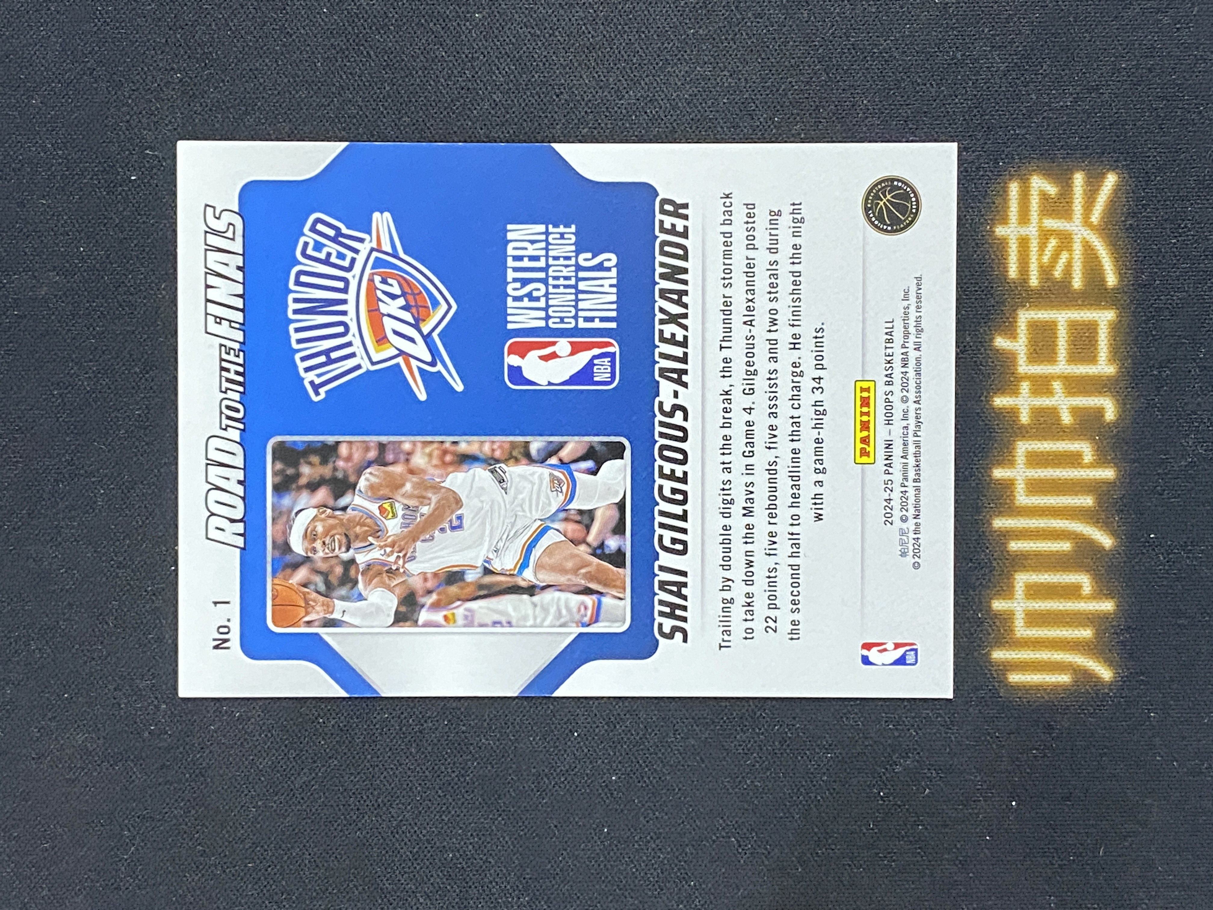 2024-25 Panini NBA Hoops Shai Gilgeous-Alexander hoops 雷霆 亚历山大 SGA 冠军之路 ...