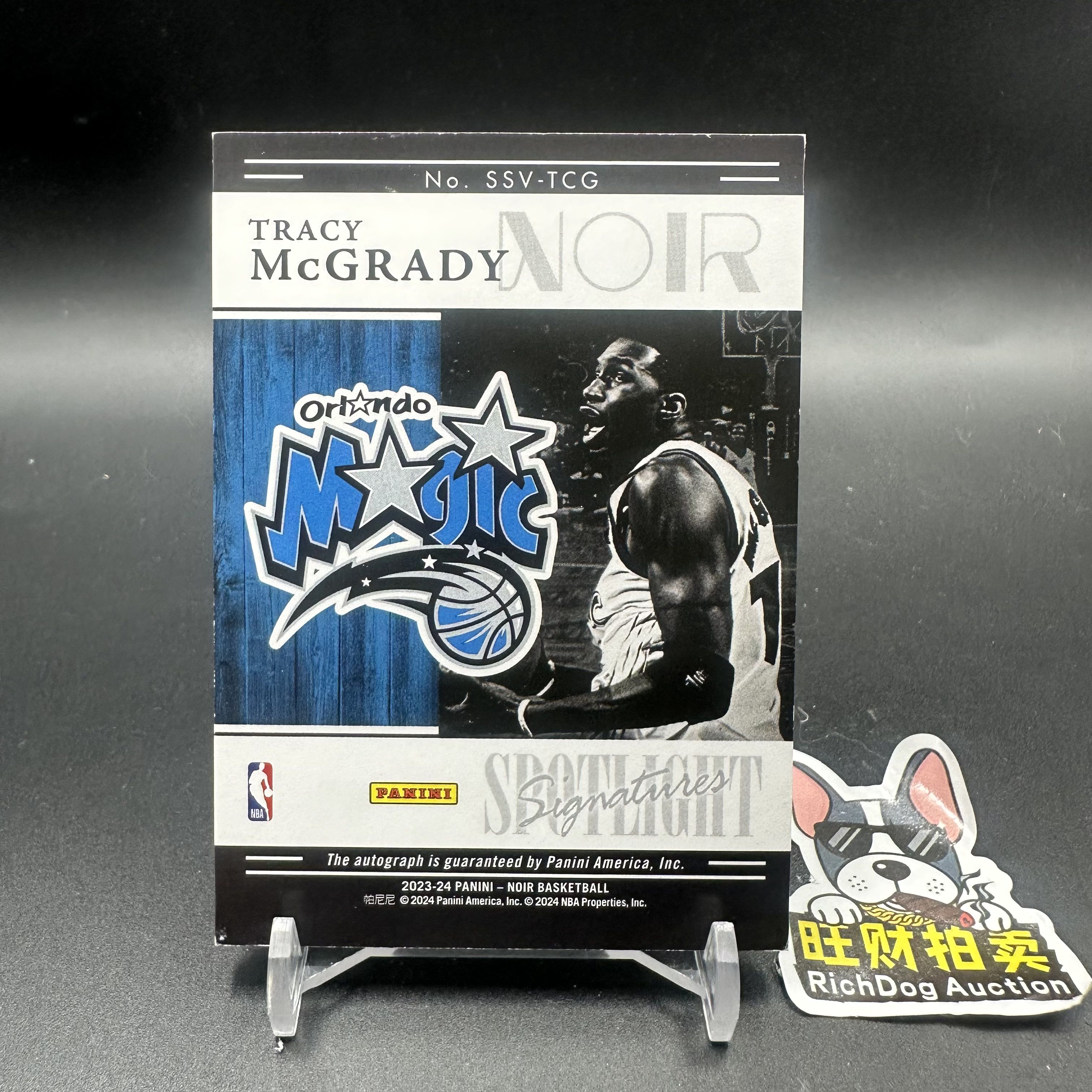 2023-24 Panini Noir Tracy McGrady 【旺财拍卖B】N12 诺尔 魔术 特雷西 麦克格雷迪 卡签 签字 46/ ...
