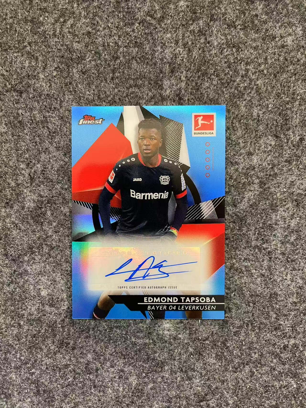 2020-21 Topps Finest Edmond Tapsoba RC 德甲Finest 塔普索巴 44/65 蓝折 签字 新秀年 超级妖人 豪门猎物 勒沃库森 专收凑套 zzz 卡淘