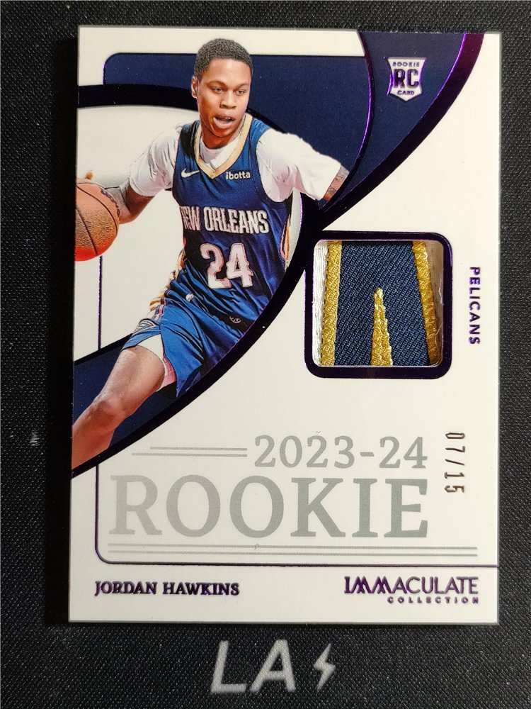 【LA拍卖】2023-24 Panini Immaculate Jordan Hawkins Imm 新秀 RC FOTL 先行 紫平行 三色 ...