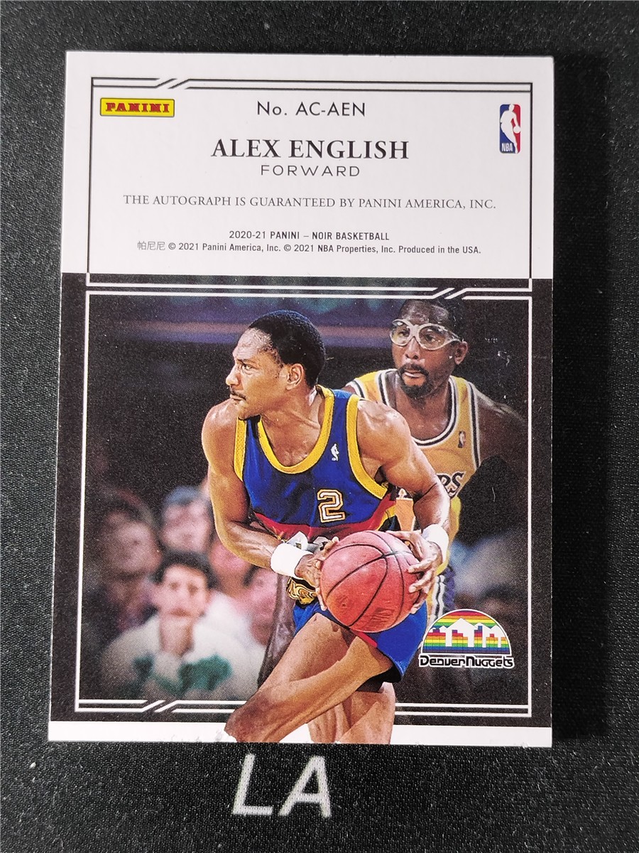 【LA拍卖】2020-21 Panini Noir Alex English 诺尔系列 阿历克斯 英格利什 得分王 掘金名宿 /99编 镜面 ...