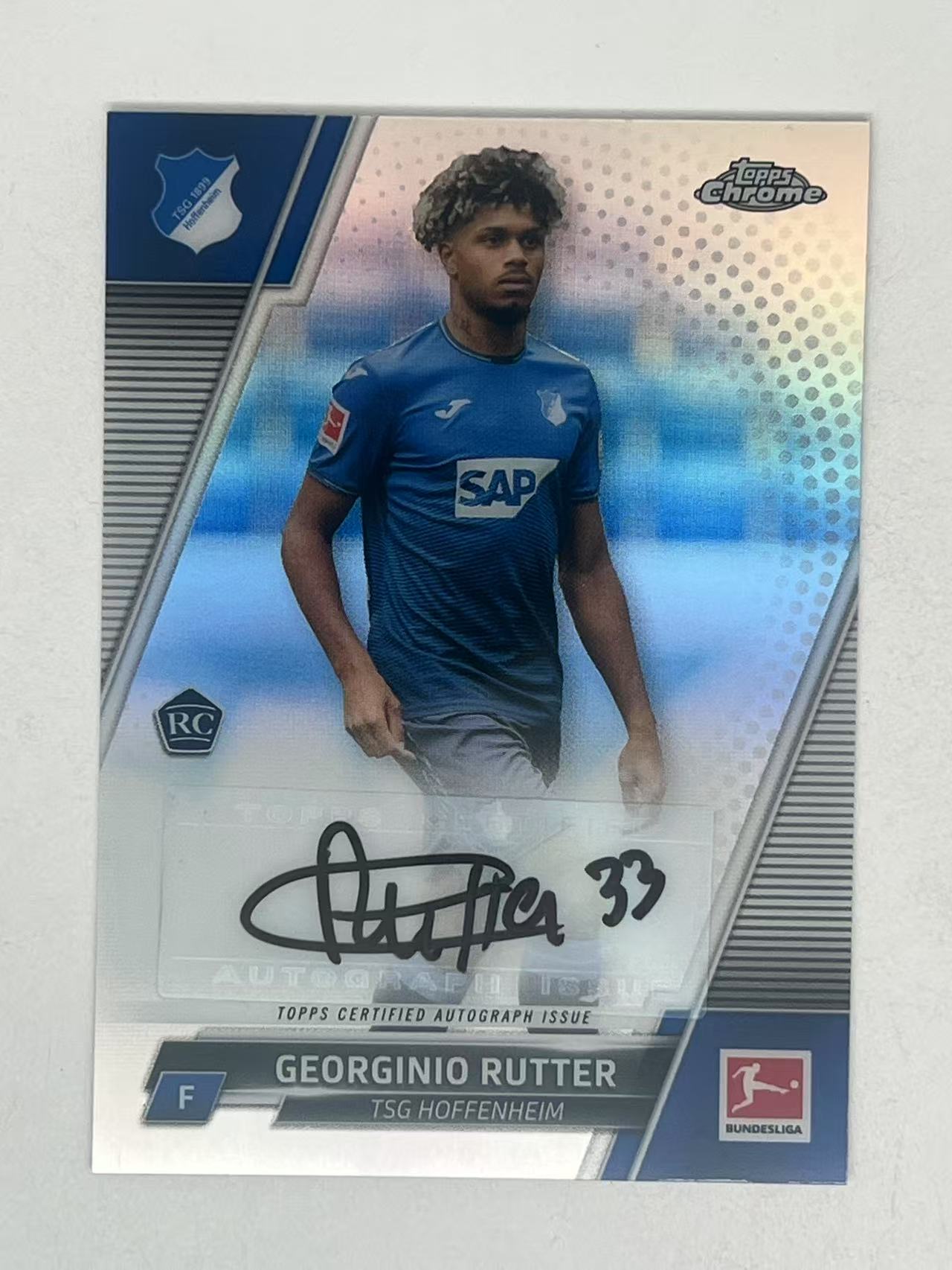 【宁动拍卖】2023 Topps Chrome Georginio Rutter RC 德甲TC 霍芬海姆 乔吉尼奥 鲁特尔 银折 折射 签名 ...
