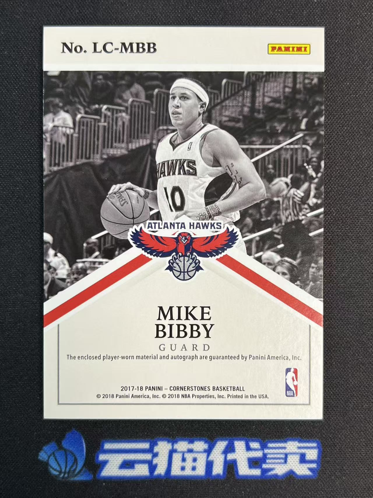 2017-18 Panini Cornerstones Mike Bibby 迈克毕比 老鹰 大理石 70/129编 四窗 球衣切割 签字 卡 ...