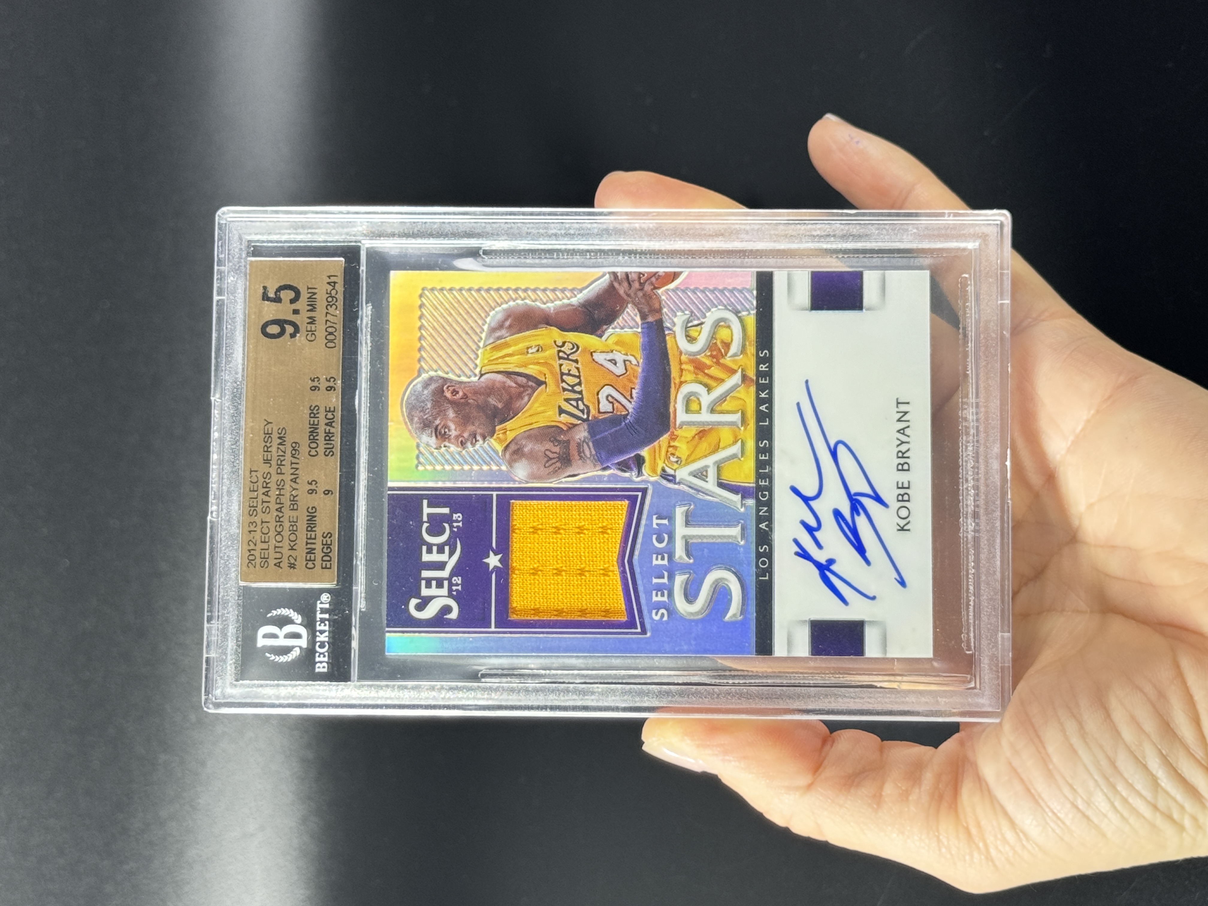【喷子拍卖】2012-13 panini select Kobe Bryant 元年 湖人 科比 布莱恩特 折射 球衣 签字 99编 卡签 ...